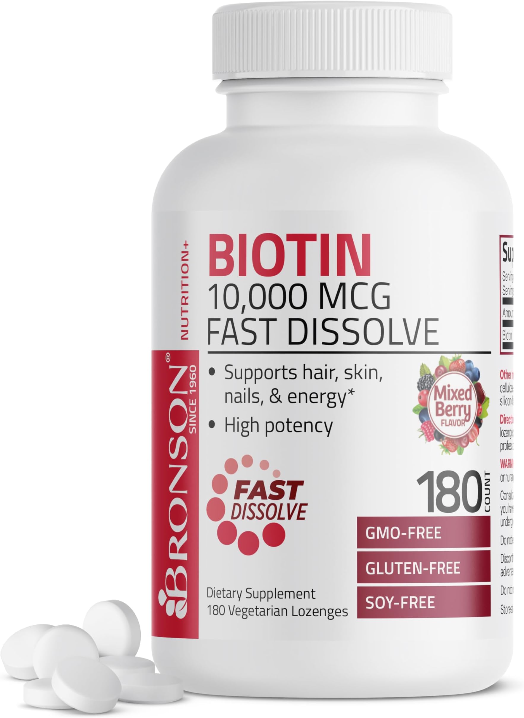 Amazon.com: Biotin 10000mcg | 120 Fast Dissolve Tablets | Maximum ...