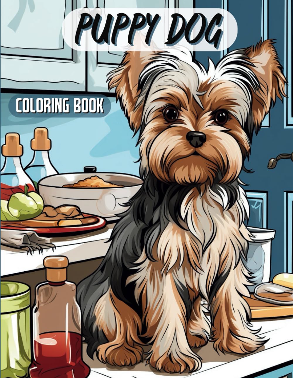Amazon.com: Puppy Dog Coloring Book: 40 Cute Puppy illustrations for a ...
