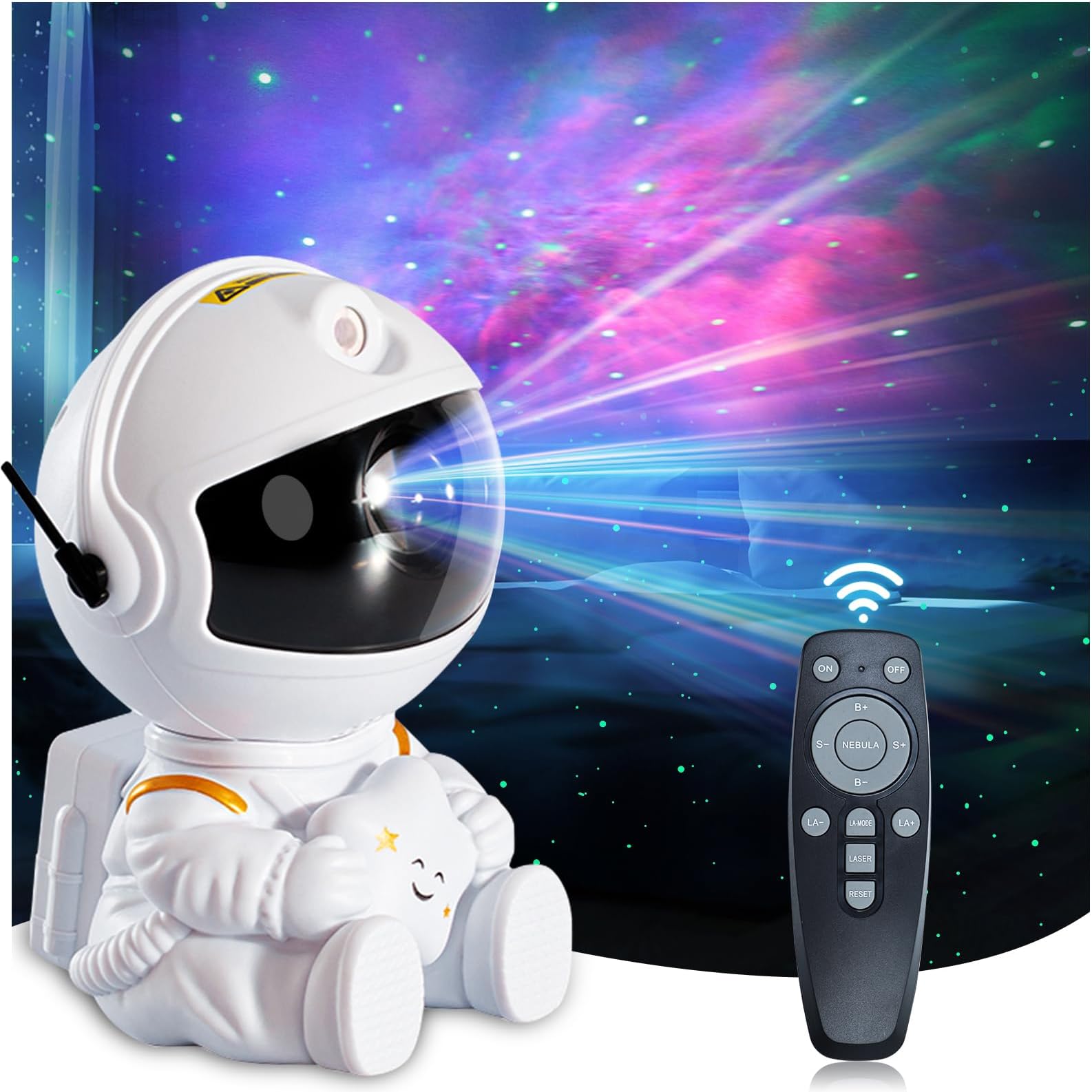 Star Projector Galaxy Light, Astronaut Night Light for Kids, Nebula Sky ...