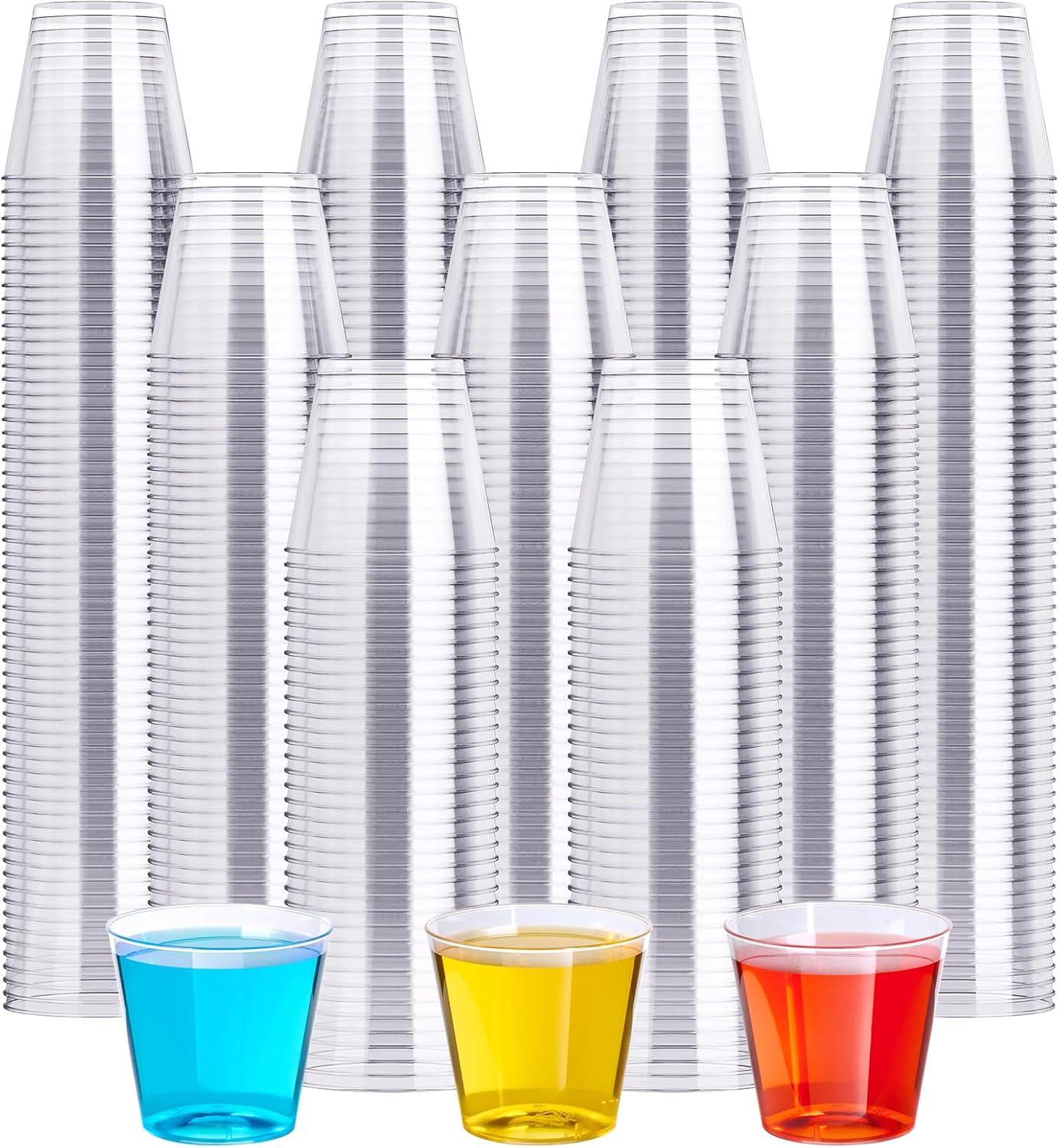 Amazon.com: 1 OZ 1000 Pack Plastic Shot Glasses, Disposable Cups, 1 ...