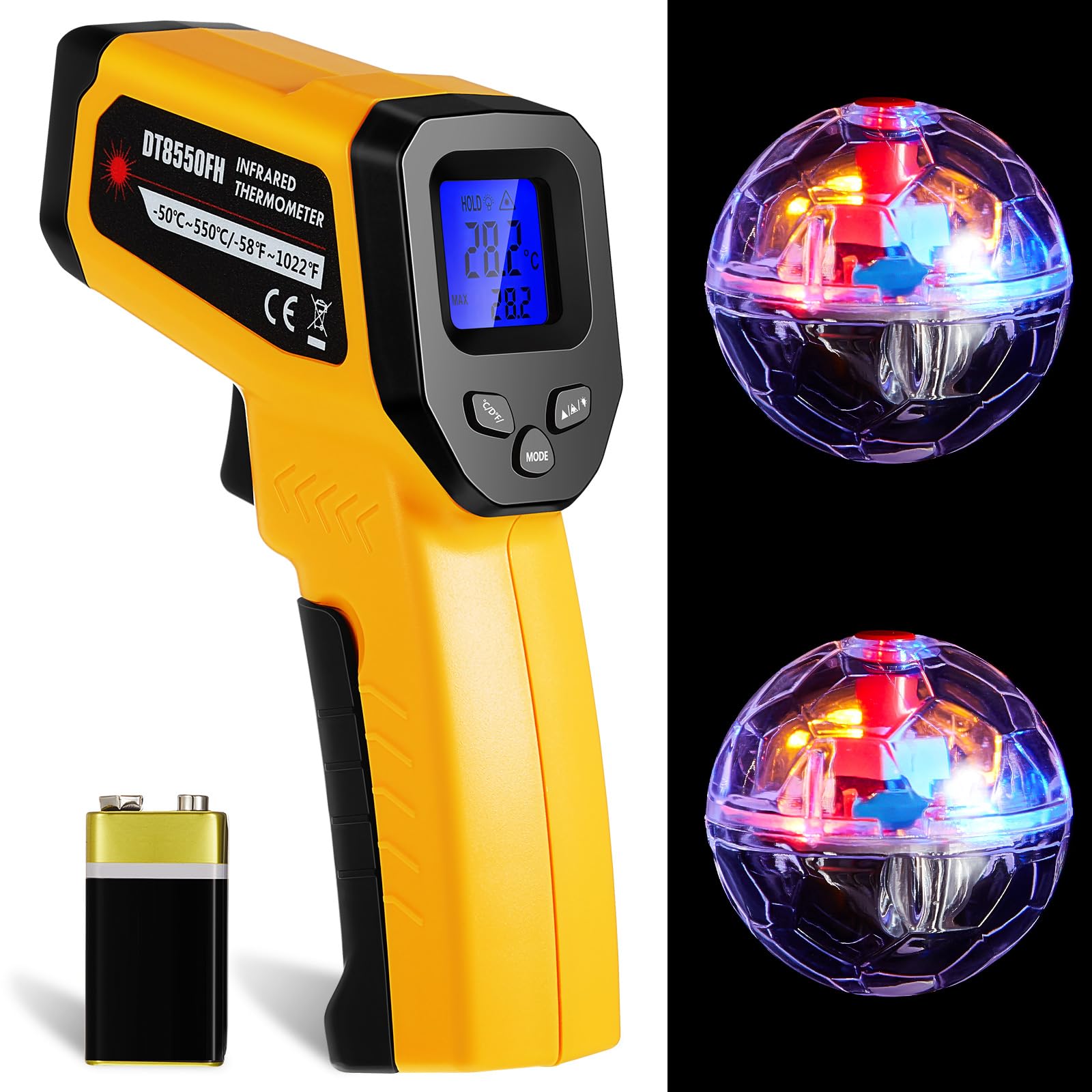 Amazon.com: Saysurey 3 Pack Infrared Thermometer Laser Temperature Gun ...