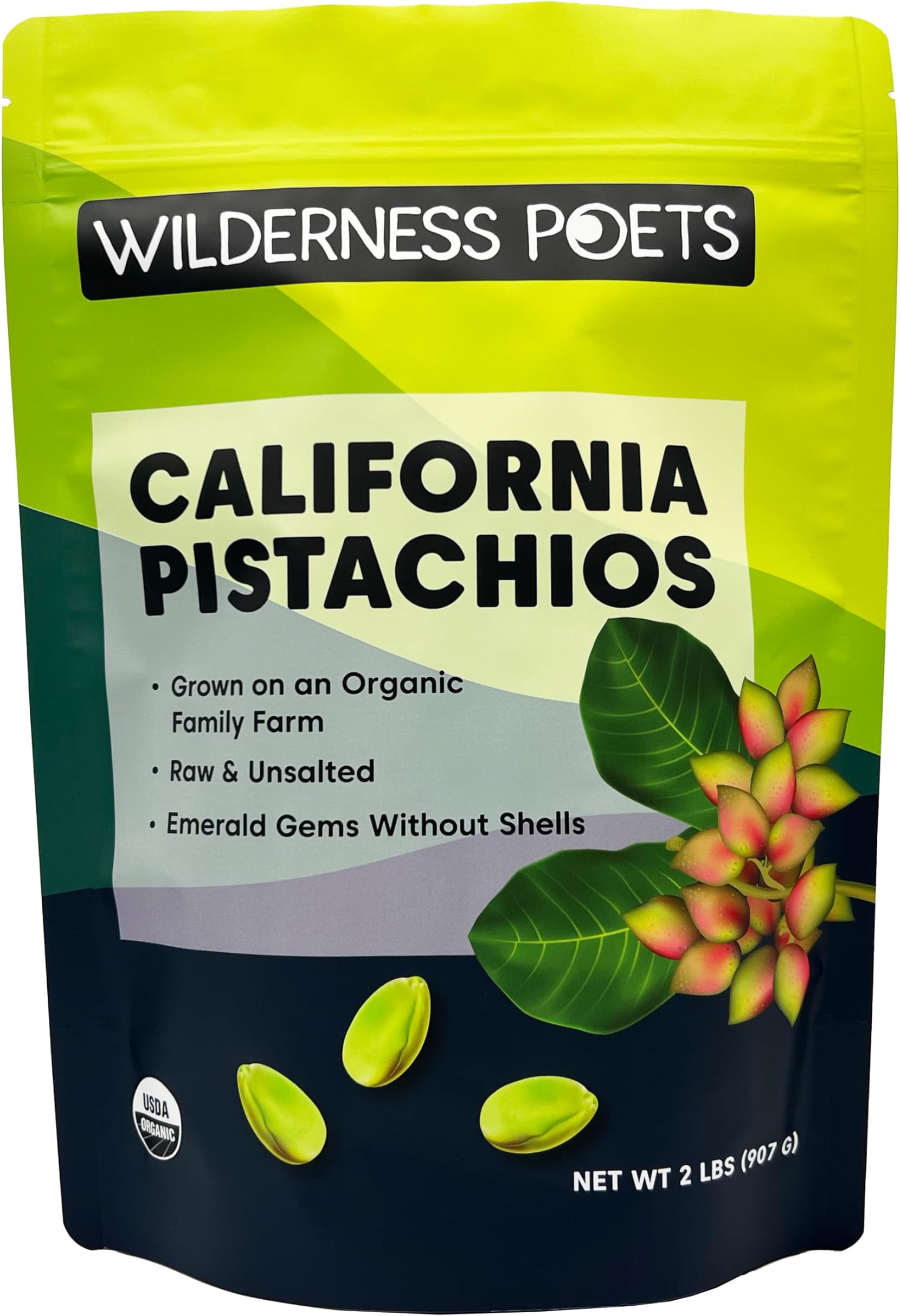 Amazon.com : Wilderness Poets, Organic, Whole, Raw Pistachios - Grown ...