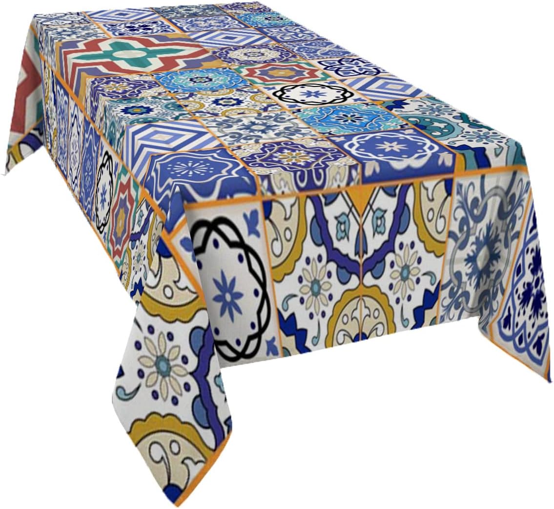 Amazon.com: ZOE GARDEN Rectangle Tablecloth Waterproof & Stainproof ...