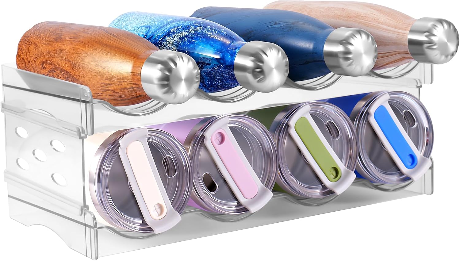 Amazon.com: Pozmrtsr Water Bottle Organizer for Cabinet, Plastic ...