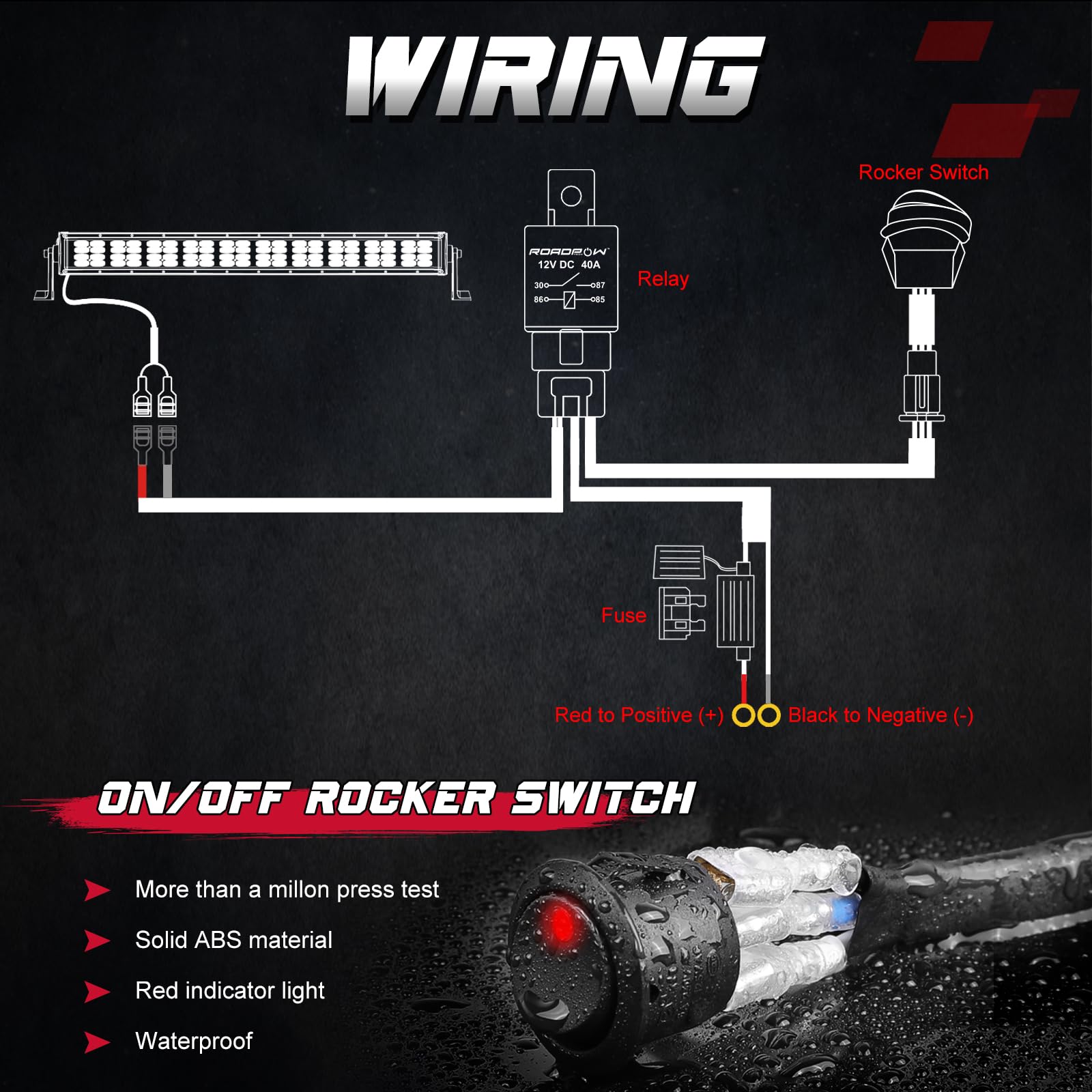 Snapklik.com : Wiring Harness, Heavy Duty 1 Lead Wiring Harness Kit For ...