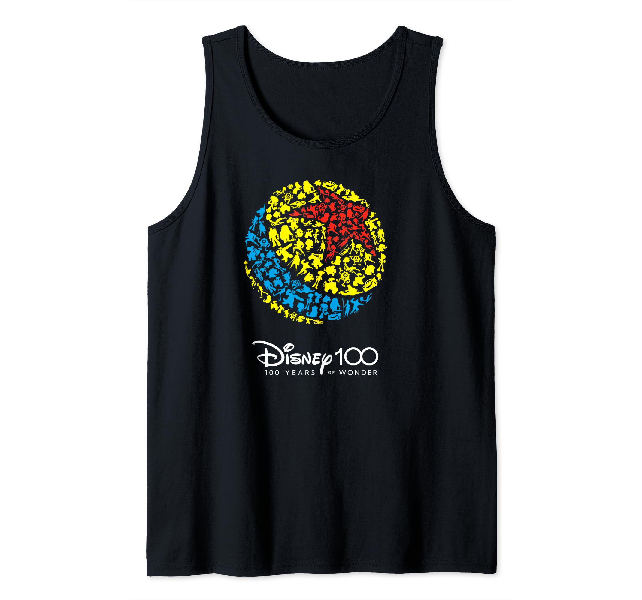 Amazon.com: Disney 100 Pixar Ball Characters Anniversary D100 Tank Top ...