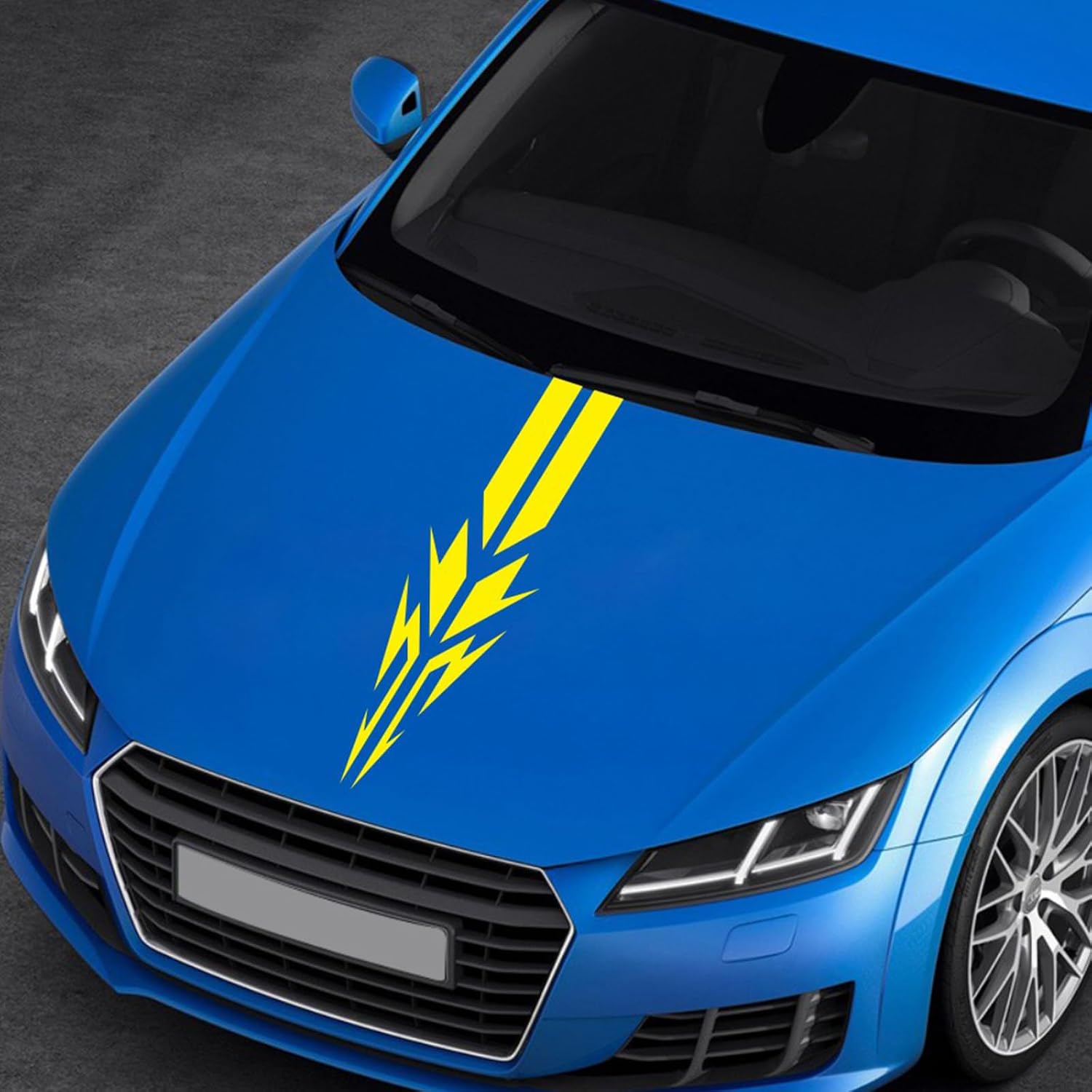 Amazon.com - Car Hood Stripe Sticker Auto Racing Flame Stripes Sticker ...