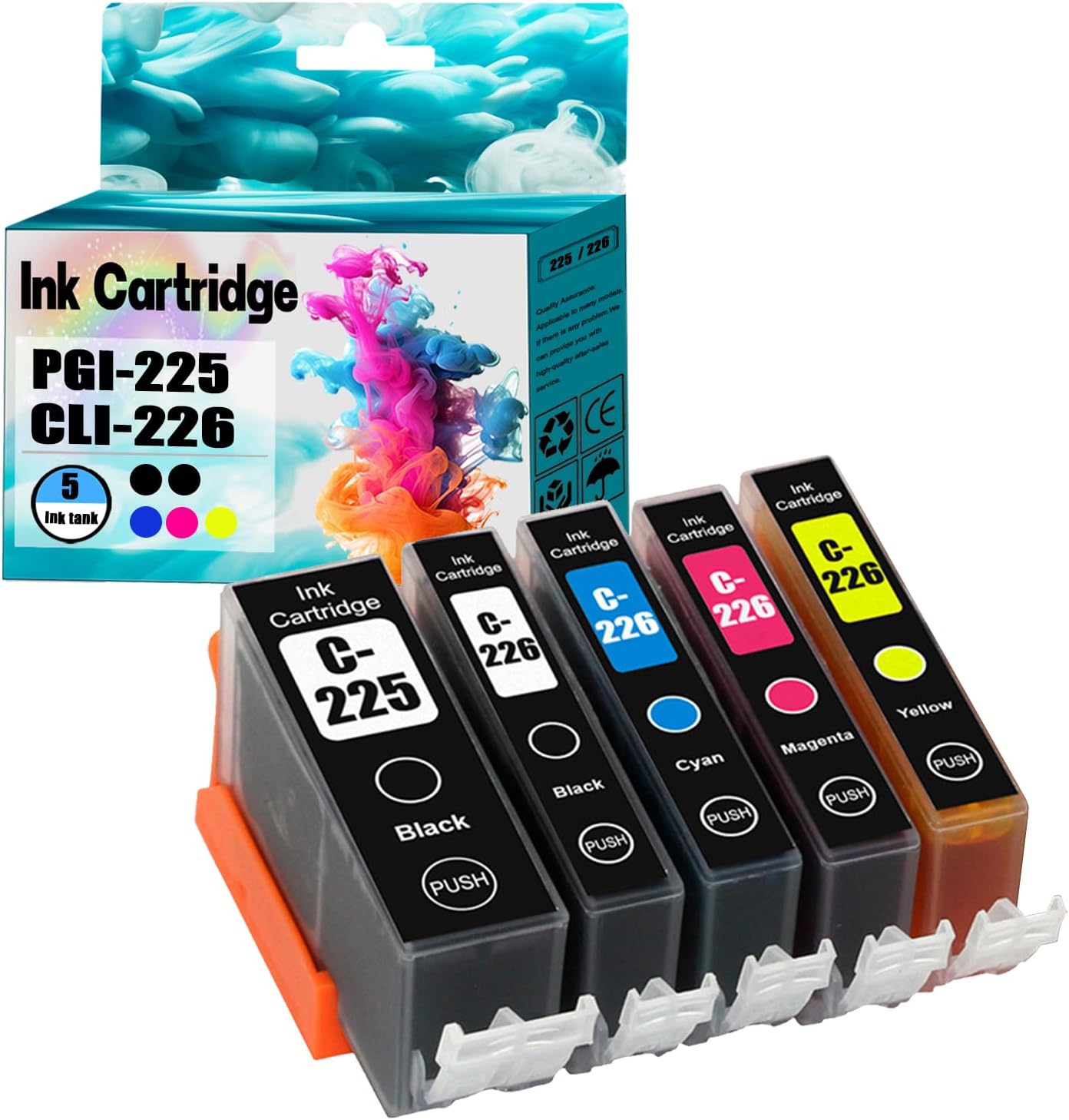 Amazon.com: Replacement PGI-225 CLI-226 Ink Cartridge Compatible for ...