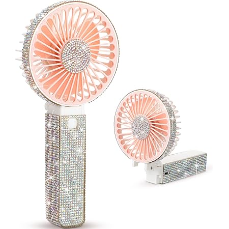 Amazon.com: Mudder DIY Rhinestone Mini Handheld Fan Portable USB ...