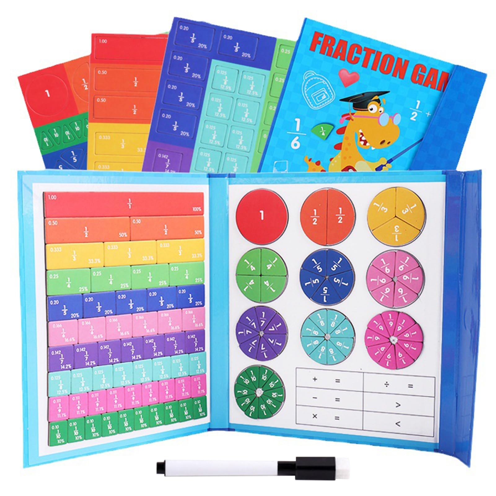 Decimal And Fraction Learning Fraction Manipulatives Flip Chart - Math ...
