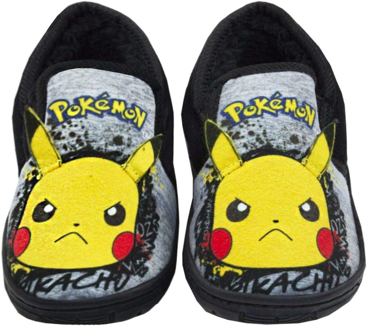Amazon.com: POKEMON Pikachu Graffiti Face - Mocasines para niños, color ...