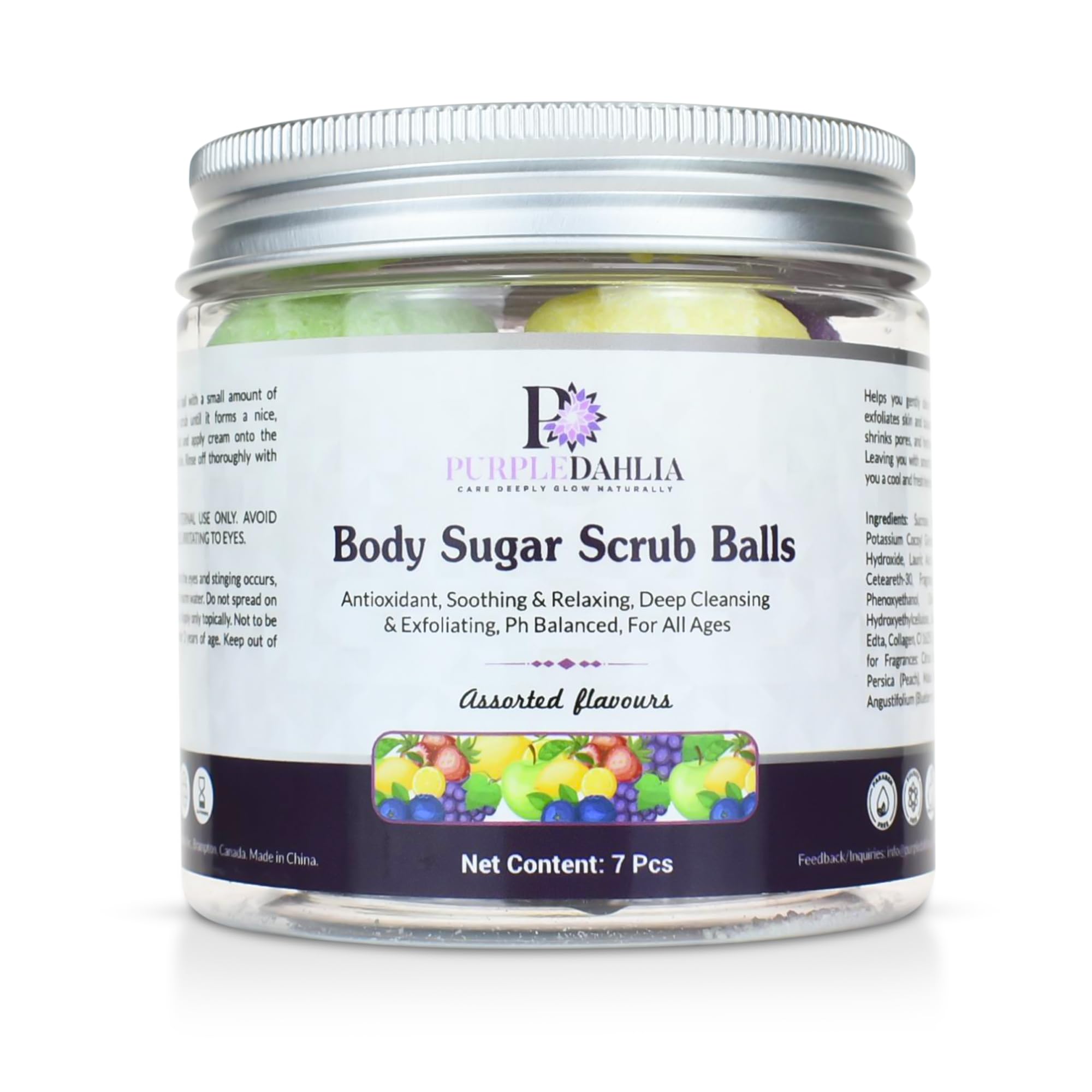 Amazon.com : Purple Dahlia Sugar Scrub Balls, Assorted Flavors ...