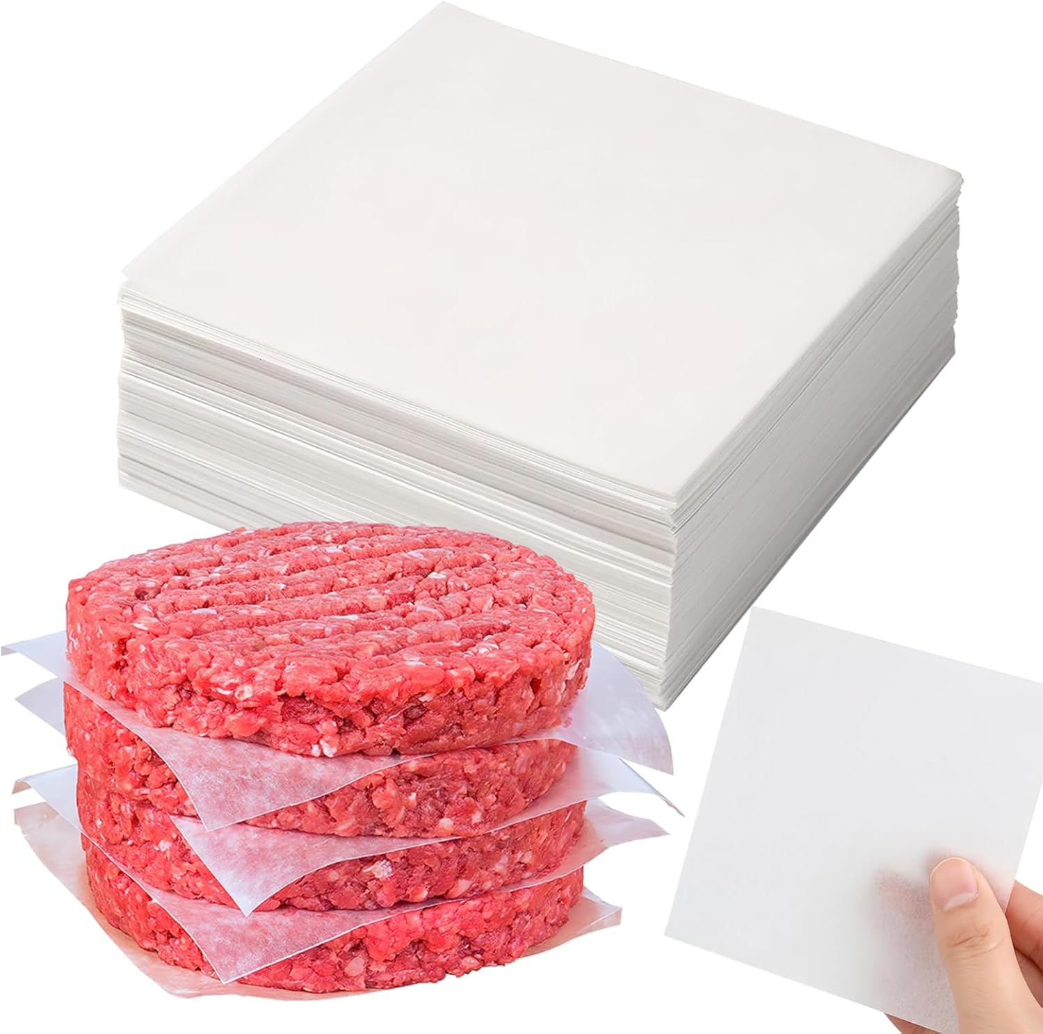 Hamburger Patty Paper, 200 Pcs Burger Patty Paper, Parchment Patty ...