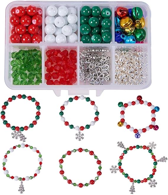 Amazon.com: SUNNYCLUE 1 Box 263Pcs DIY 6 Sets Christmas Adjustable ...