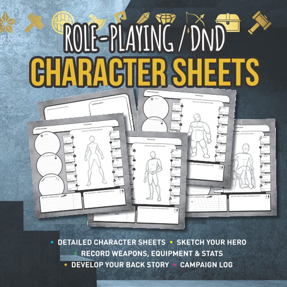 Rpg Dnd Character Sheets Gaming Character Design Sheets | Desertcart INDIA