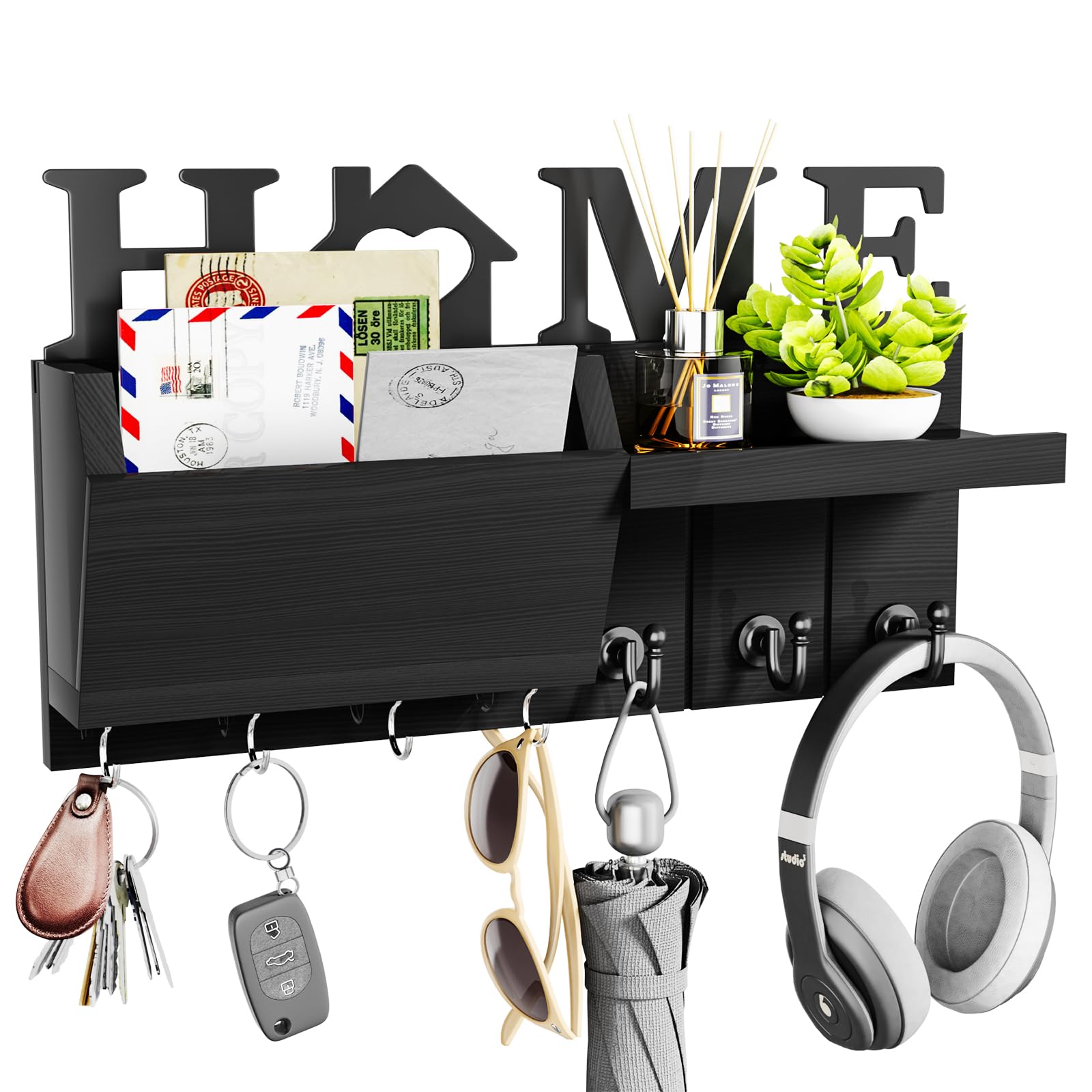 HapiRm Key Holder for Wall, Key Hanger with Home Design, Key Hooks Wall ...