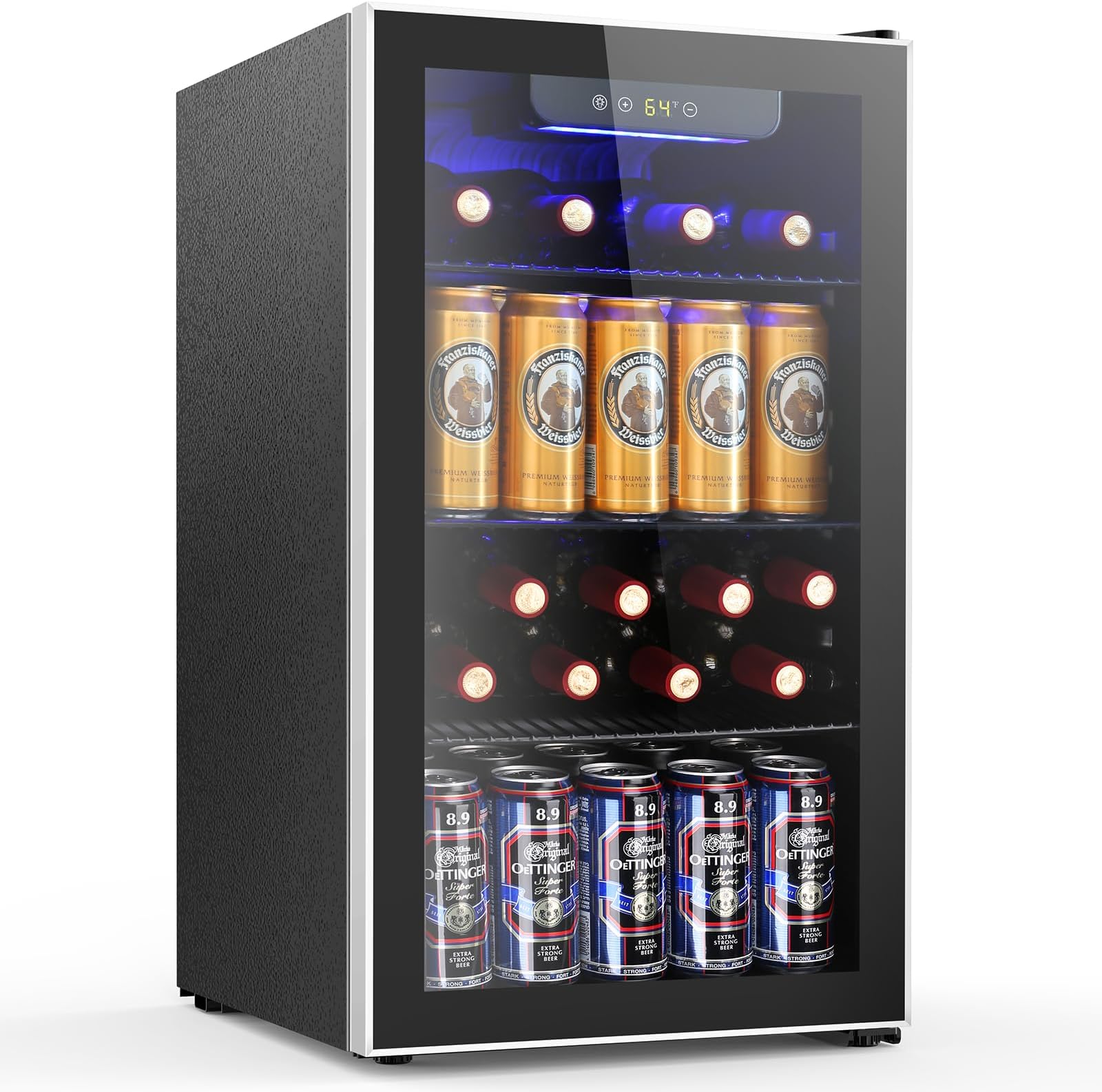 Amazon.com: Kndko Beverage Refrigerator and Cooler, Mini Fridge 130 Can ...
