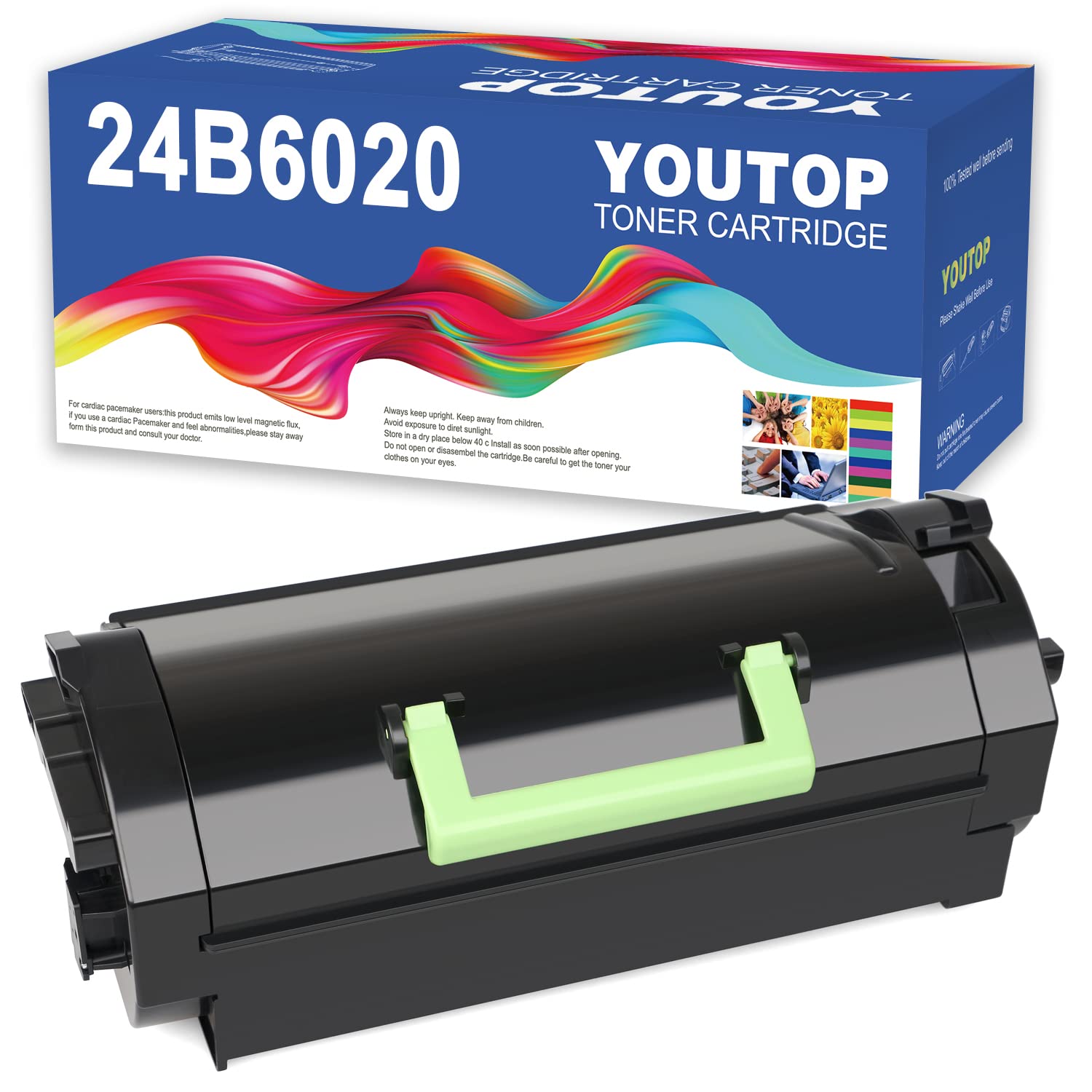Amazon.com: YOUTOP Remanufactured 1PK 24B6020 Black Toner Cartridge ...