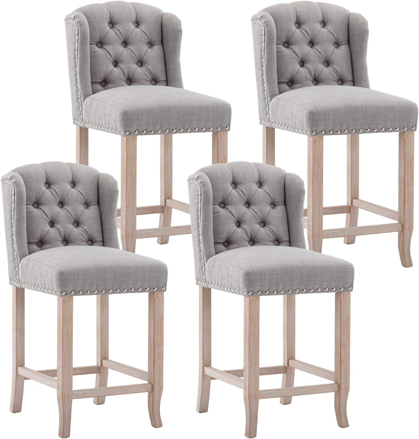 Amazon.com: HEAH-YO Modern Counter Stools Set of 4, 26 Inches Counter ...