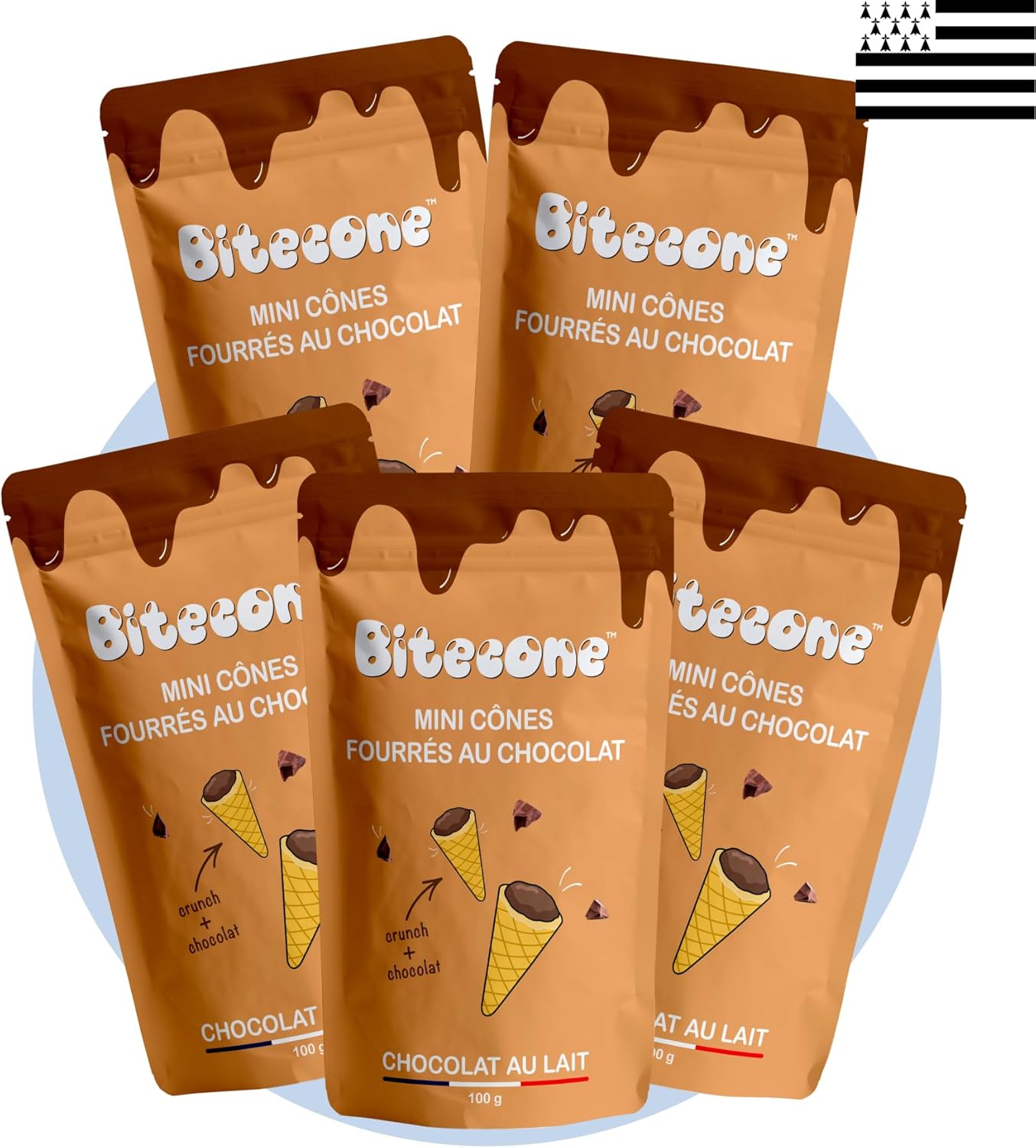 BITECONE - Chocolat au Lait | Fin de Cornet de Glace | Mini cones ...