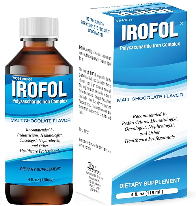 Amazon.com: IROFOL High Potency Liquid Iron Dietary Supplement | Iron ...
