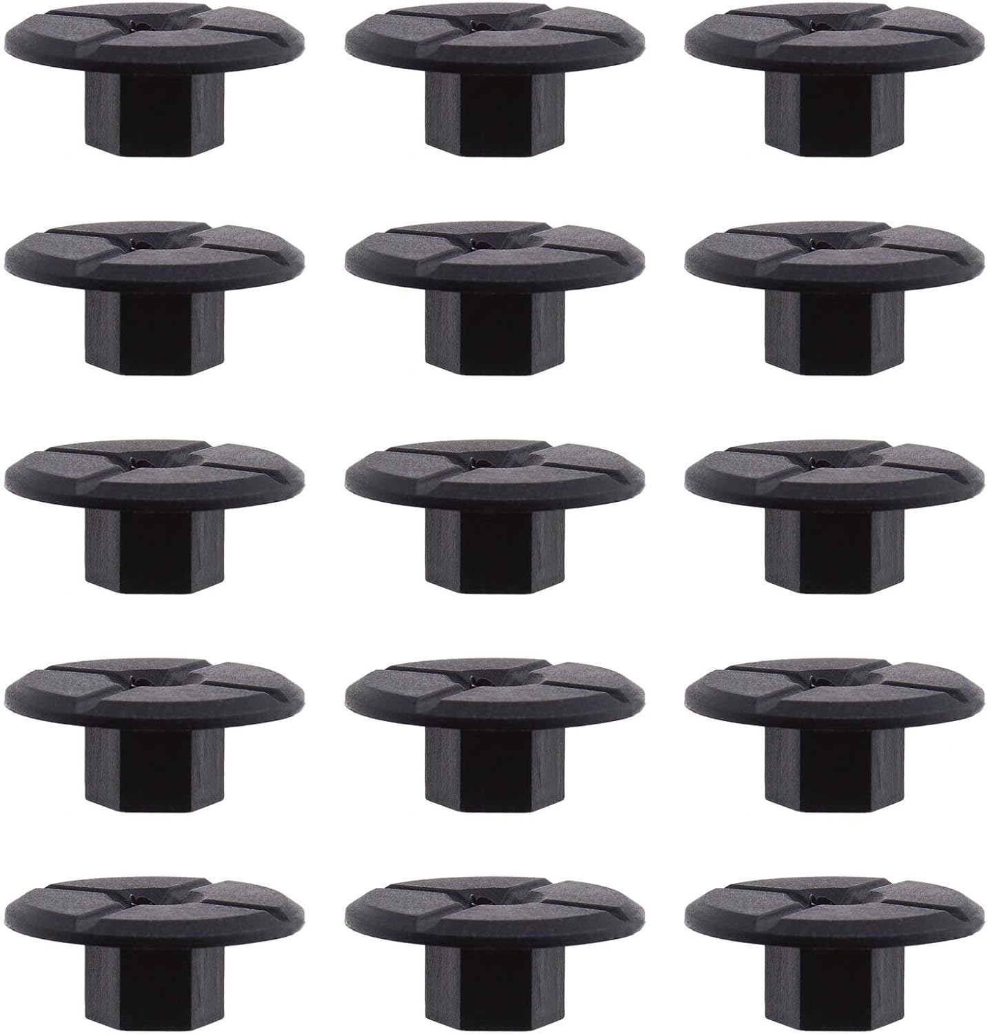 OTOTEC 50Pcs 4mm Unthreaded Plastic Nuts Black for Wheel Arch Trim ...