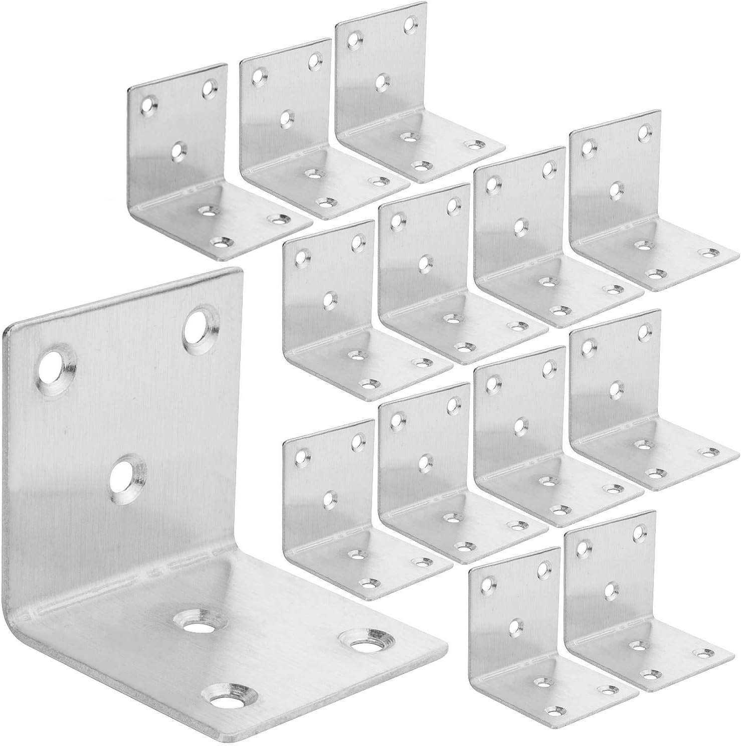 Amazon.com: 30 PCS Sliver Corner Brace, Stainless Steel 40MM X 40MM X ...