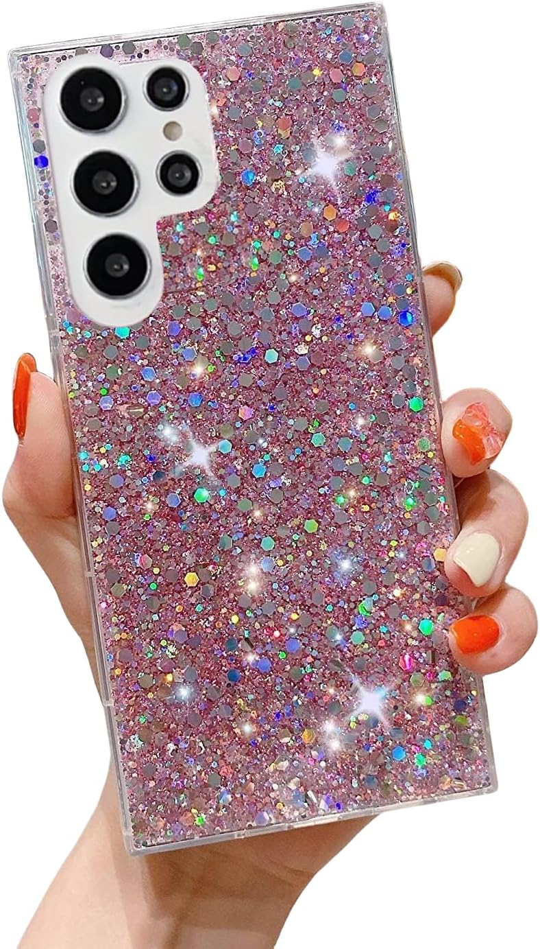 Amazon.com: YTanazing for Samsung Galaxy S24 Ultra Glitter Case, Cute ...