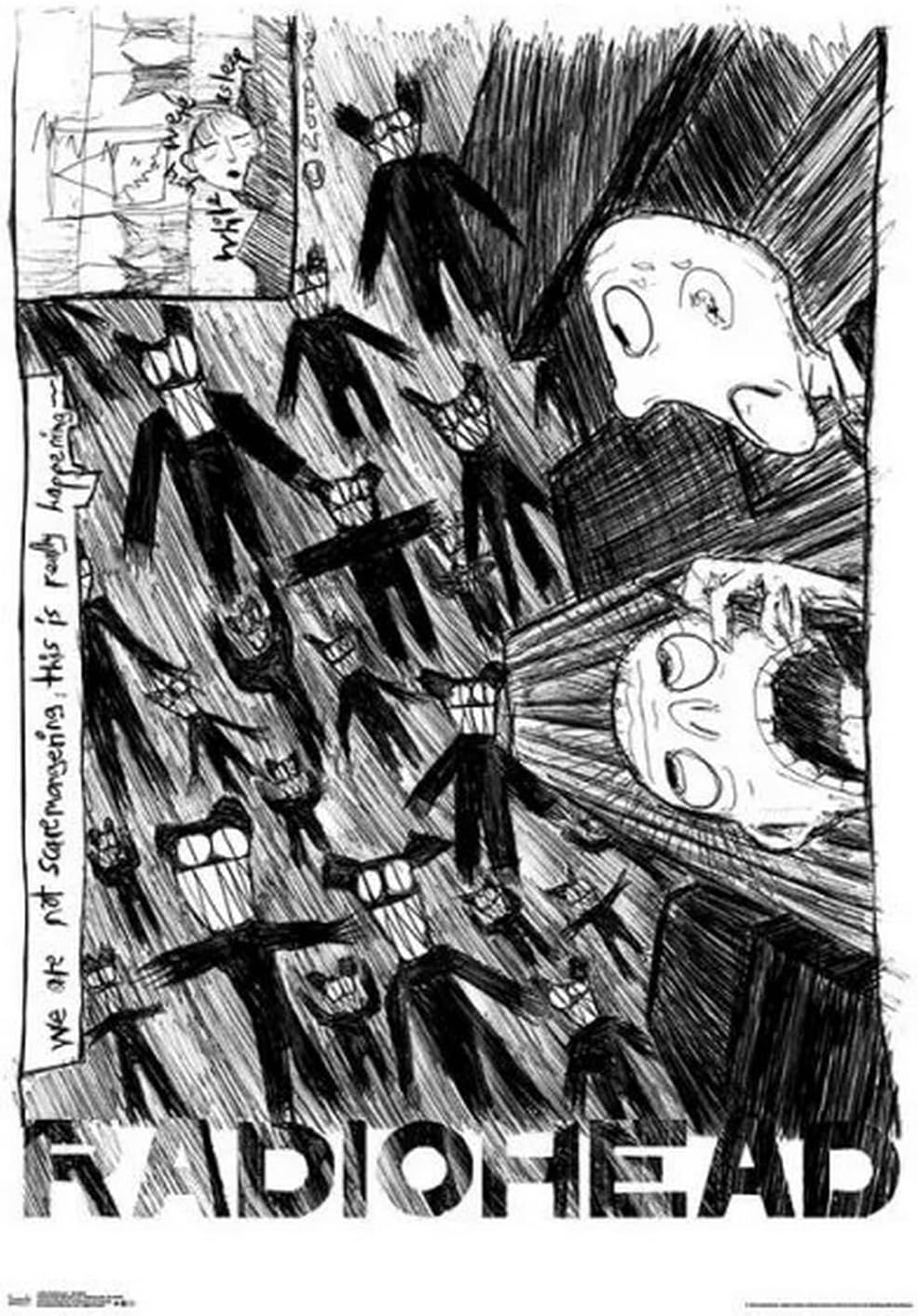 Amazon.com: BUY ART FOR LESS Officially Licensed Radiohead - Scribble ...