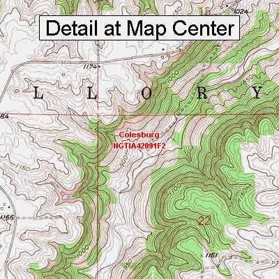 Amazon.com : USGS Topographic Quadrangle Map - Colesburg, Iowa (Folded ...