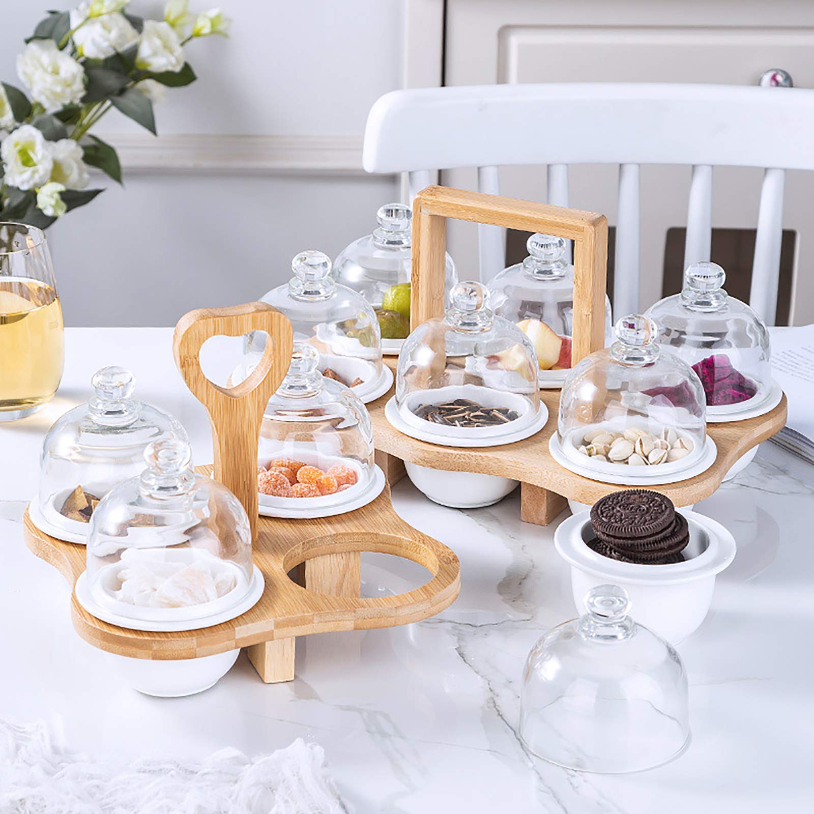 Multi Compartment Food Display Plate For Fruits Nuts Desserts Dipping ...