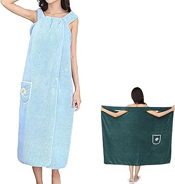 Amazon.com: Quick Dry Absorb Water Wearable Bath Towel, Women Plush ...