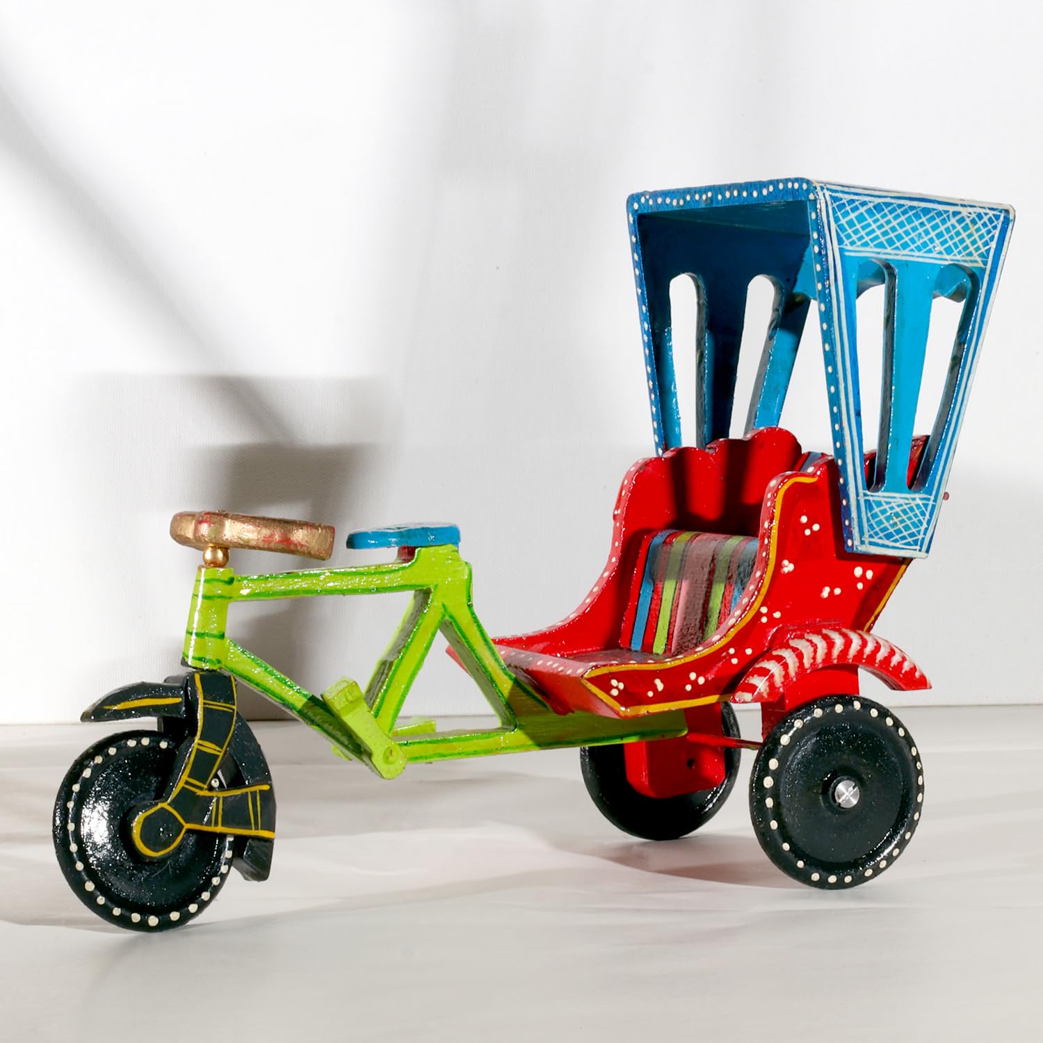 Rajan MALUUJA Arts Handmade Colorful Wooden Auto Rickshaw for Home ...