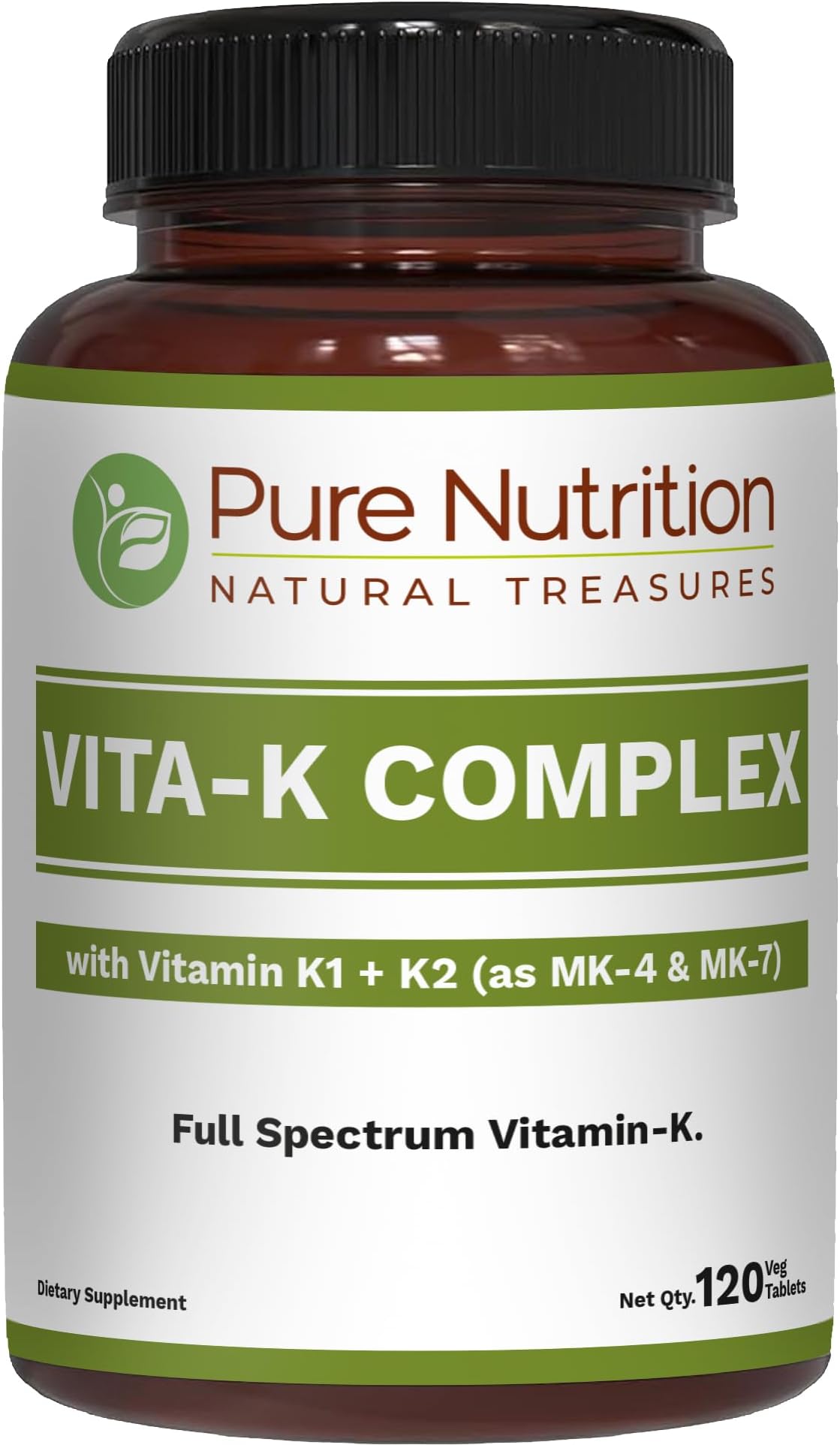 Amazon.com: Pure Nutrition Vitamin K Complex K1 + K2 | 2250 mcg | 120 ...