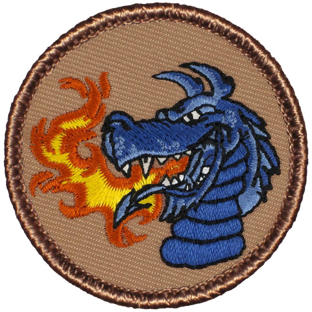 Blue Dragon Flame Border