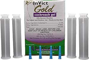 Amazon.com : Rockwell Labs - InVict Gold Cockroach Gel 4 Tips, 4 ...