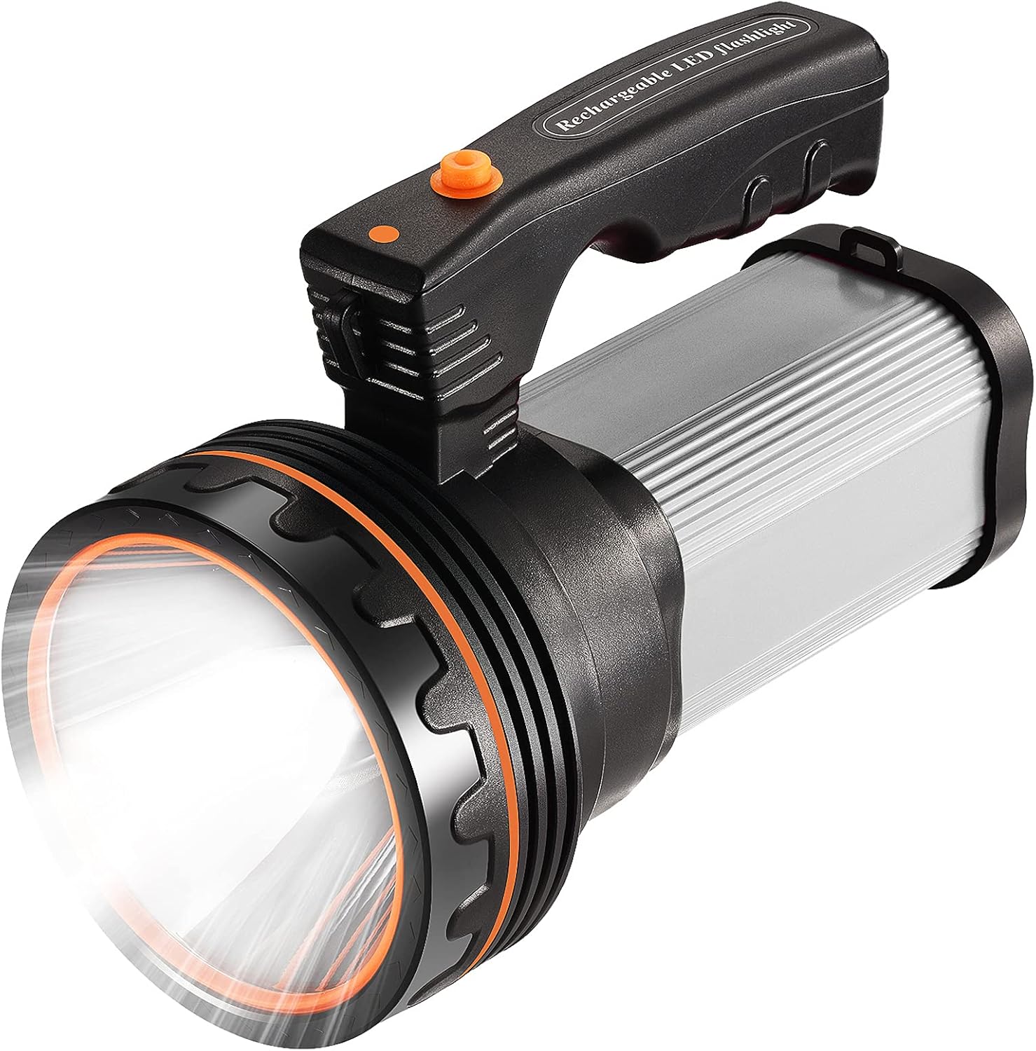 lasesasies Rechargeable Flashlight 7000 Lumens LED Searchlight 6000mAh ...