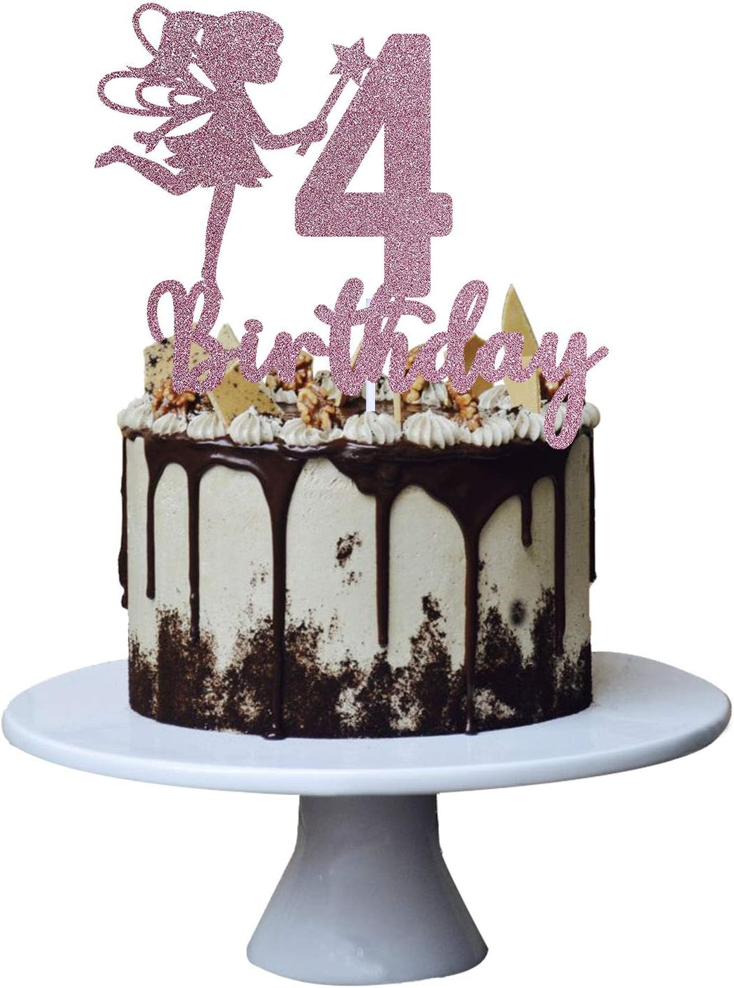 Amazon.com: Grad ?ao Fairy 4th Girl Birthday Cake Topper for Sweet Baby ...