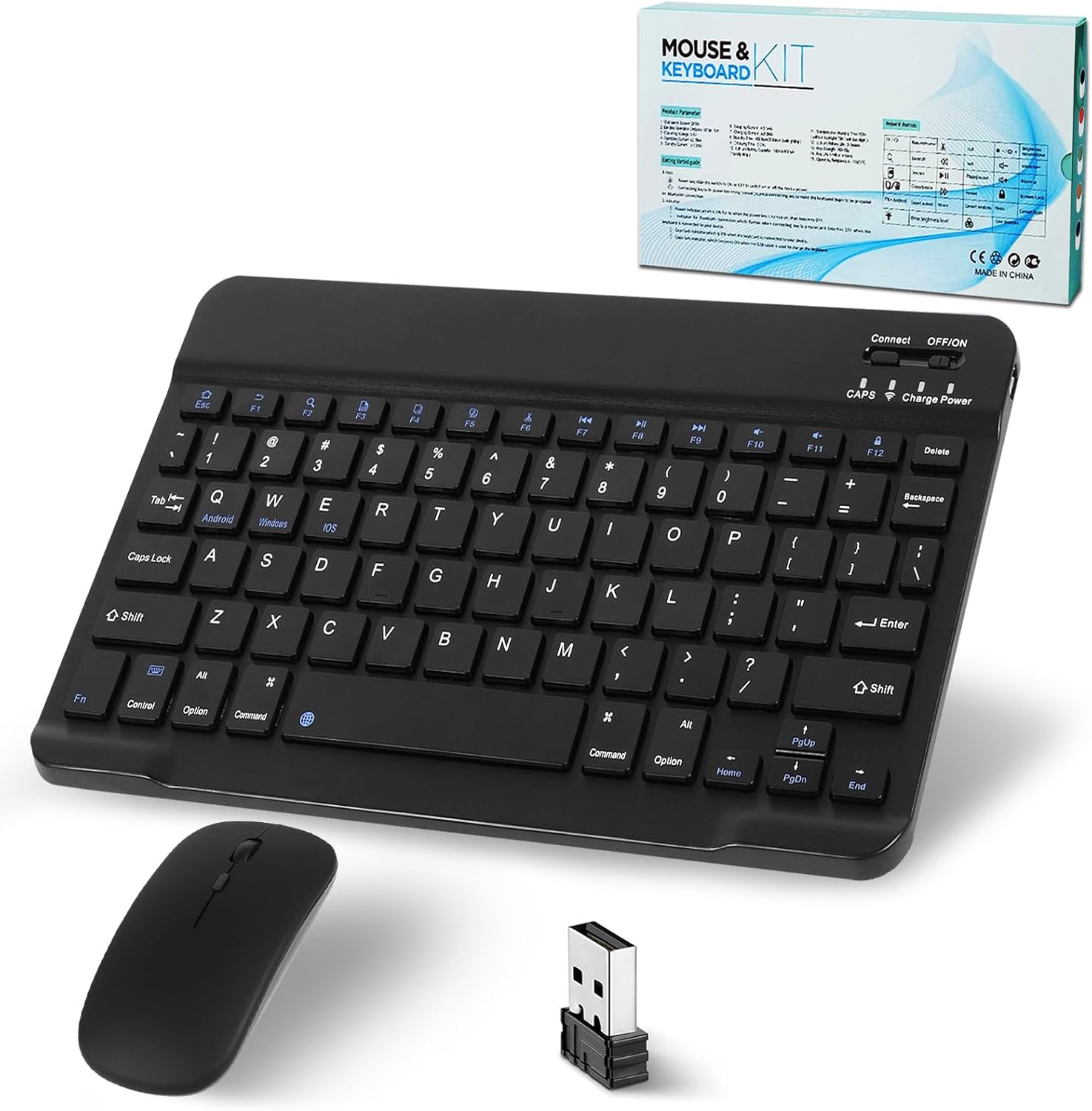 SRAYG Wireless Keyboard and Mouse 2.4 USB Rechargeable Lightweight 10IN ...