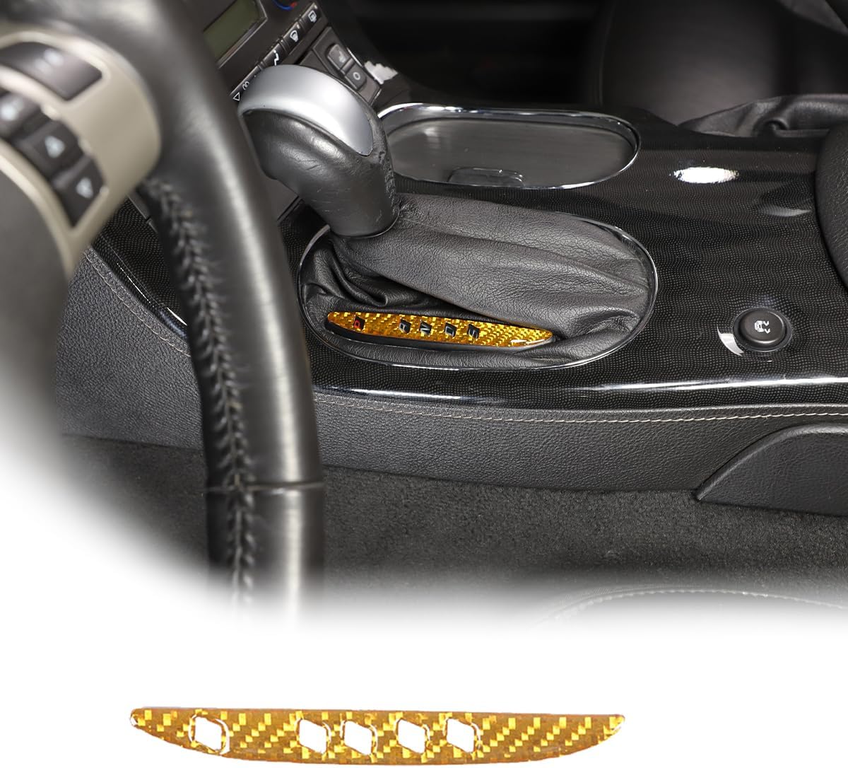 Amazon.com: Soft Carbon Fiber Car Central Shift Gear Indicator Decorate ...