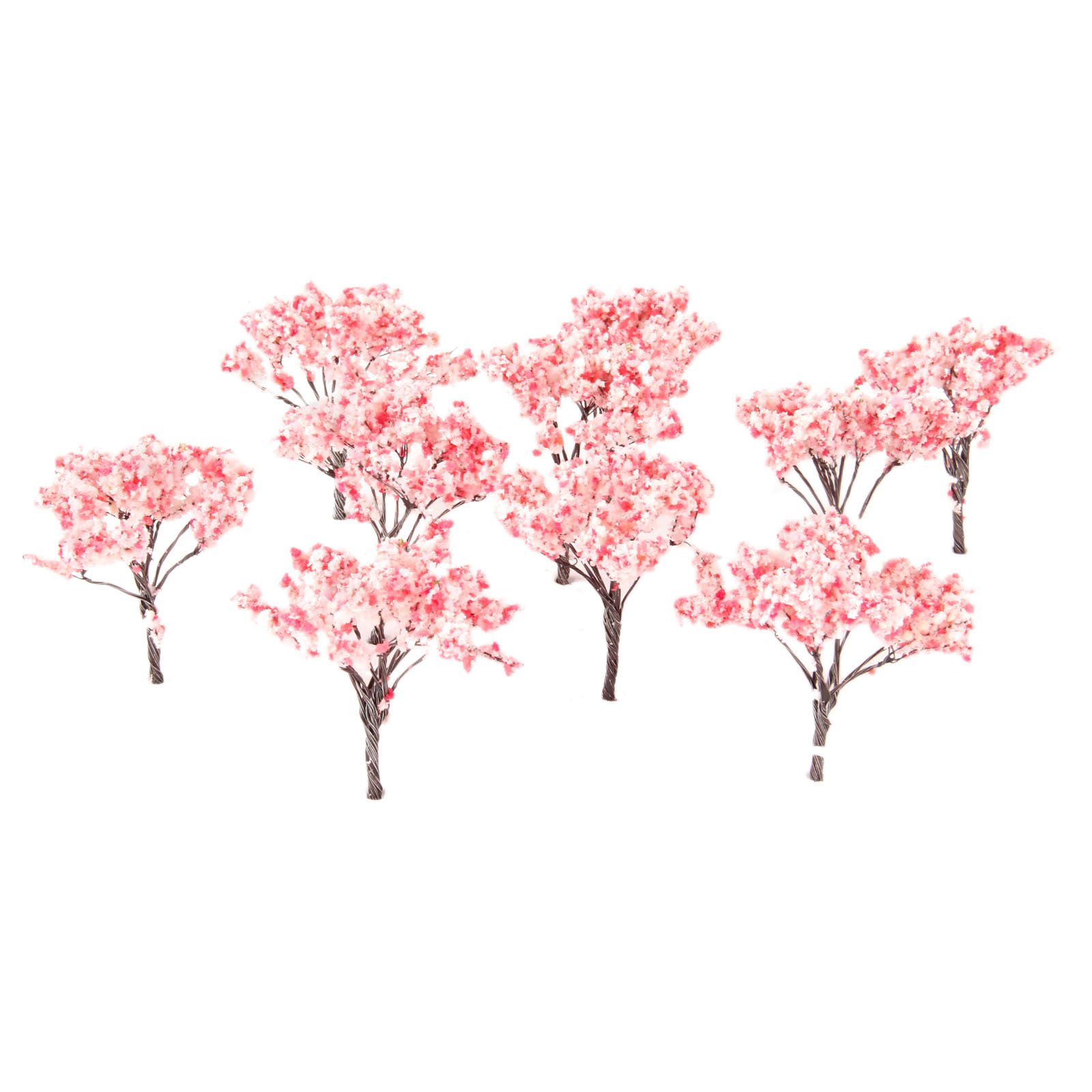 Buy Yetaha 20pcs Model Trees Model Trains Scenery 6.5cm Cherry Blossom ...