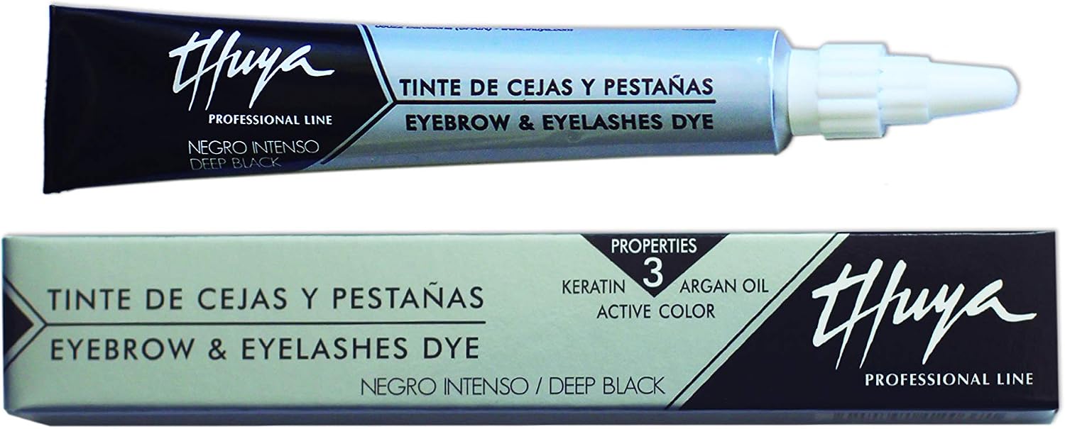THUYA TINTE DE CEJAS Y PESTAÑAS NEGRO INTENSO 14ML : Amazon.fr: Beauté ...