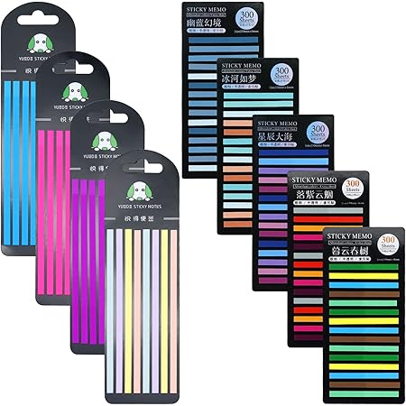 Amazon.com : MultiBey 2140Pcs Short & Long Highlighter Strips ...