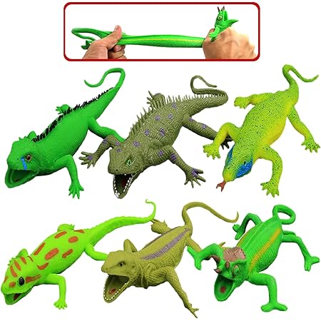 Amazon.com: Rich Boxer Lizard Figurine Realistic Plastic Lizard Reptile ...