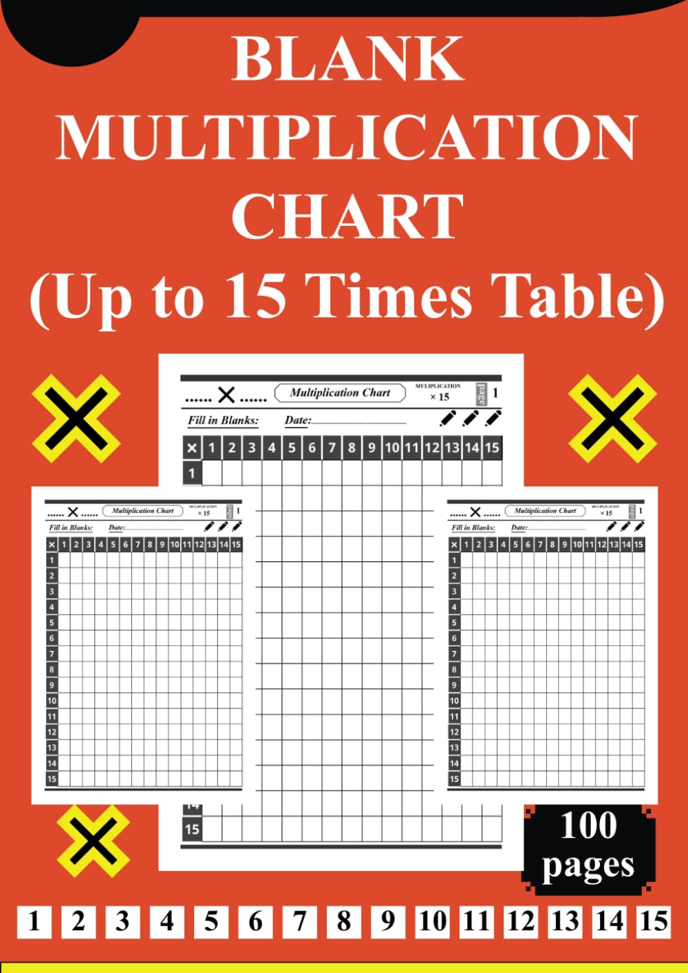 BLANK MULTIPLICATION CHART (Up to 15 Times Table): Amazon.co.uk: Hocine ...
