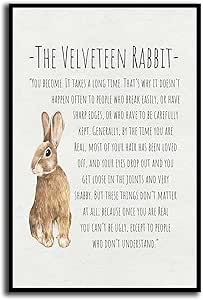 Amazon.com: With Frame The Velveteen Rabbit Vintage Nursery Wall Art ...