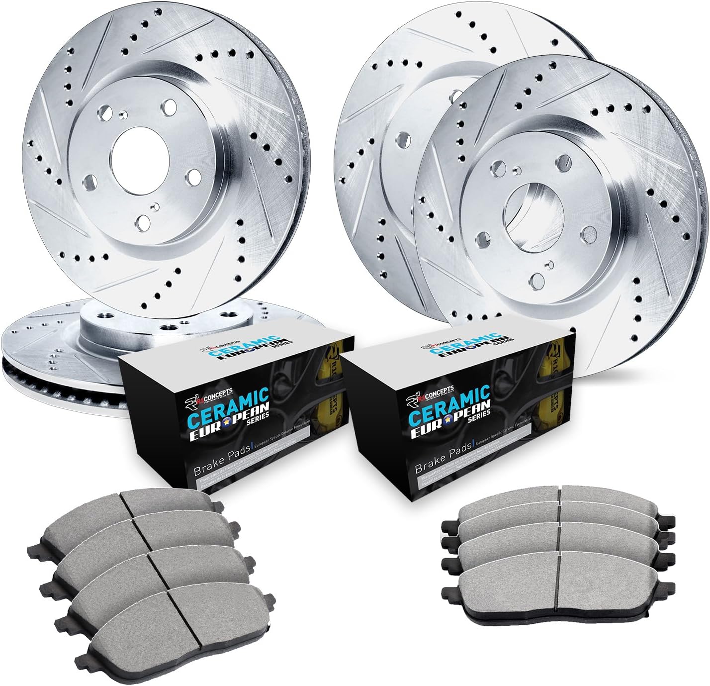 Amazon.com: R1 Concepts Front and Rear Brakes and Rotors| Front and Rear Euro Ceramic Brake Pads ...