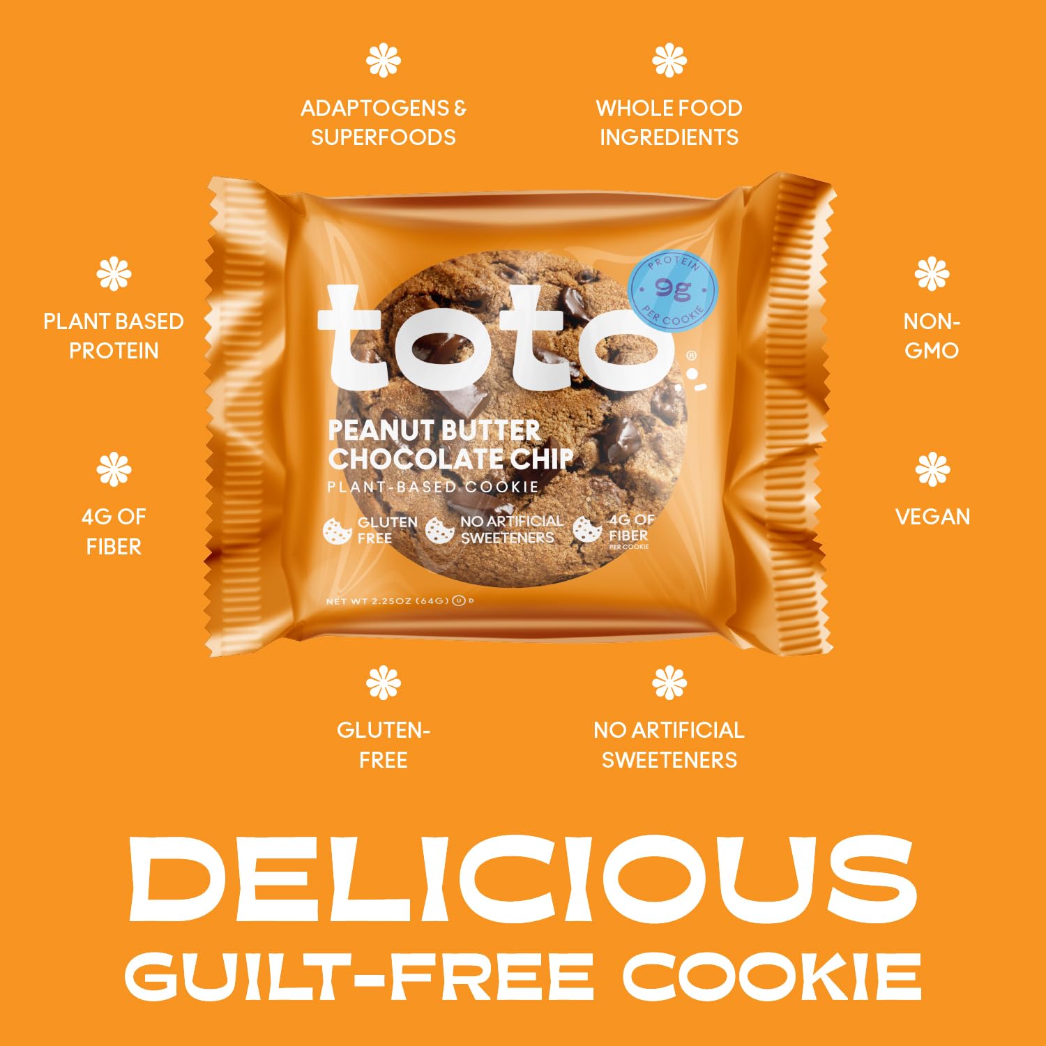 Snapklik.com : Totos Peanut Butter Chocolate Chip Vegan Cookies: Gluten ...