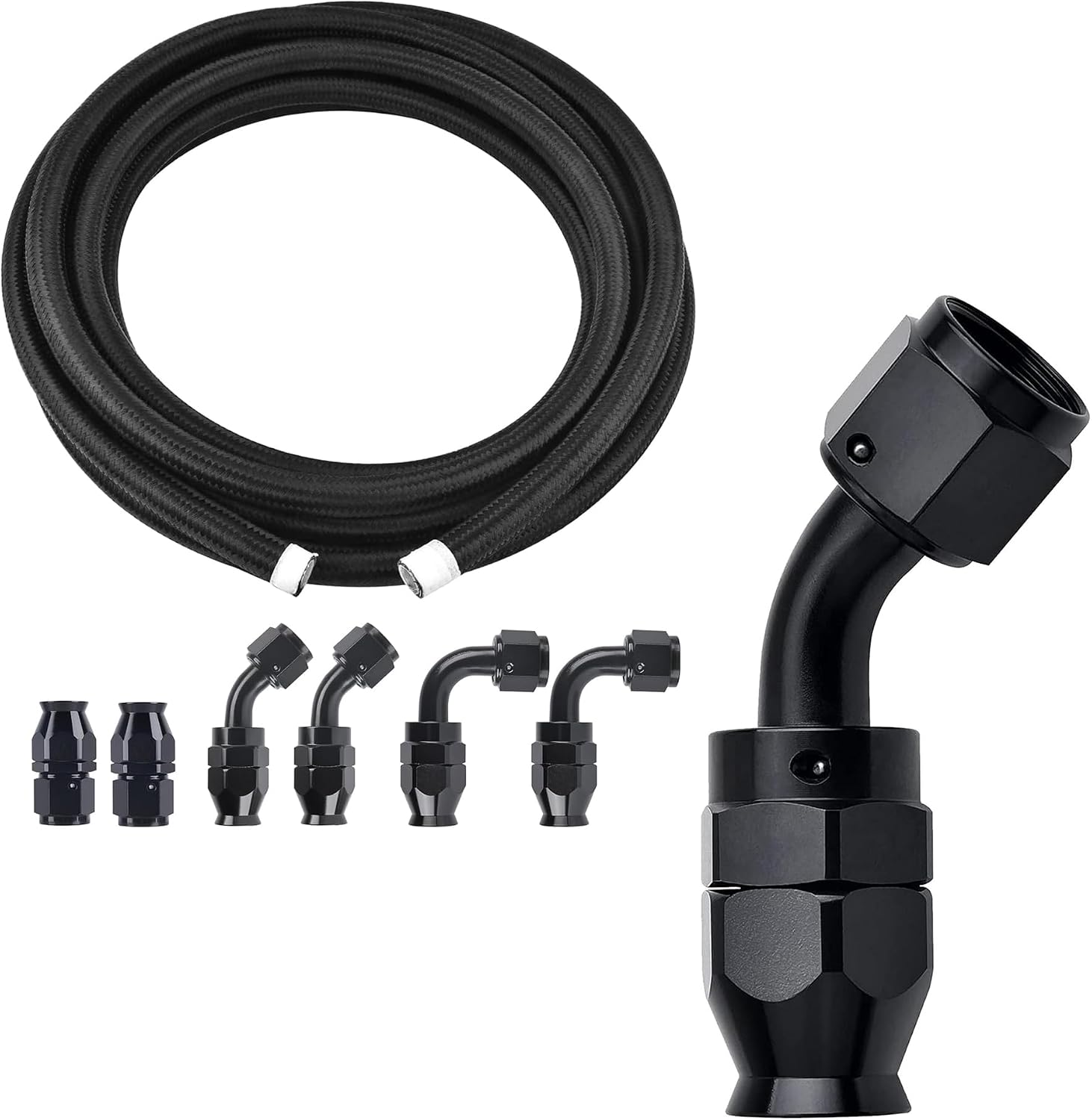 Amazon.com: EVIL ENERGY 6AN PTFE E85 Nylon Braided Fuel Line Kit 12FT ...