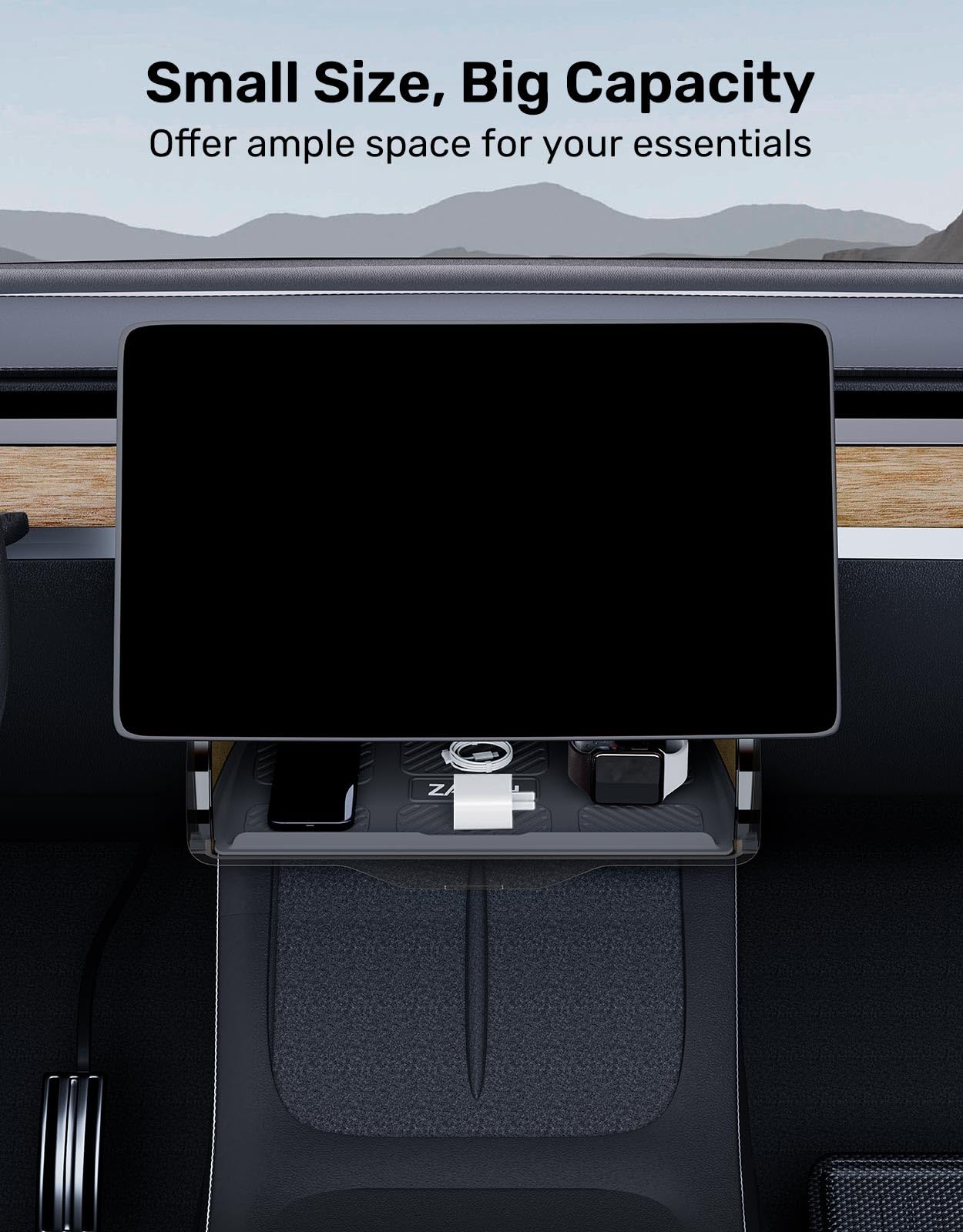 Snapklik.com : Zanch 2024 Upgraded Tesla Model Y Under Screen Storage ...